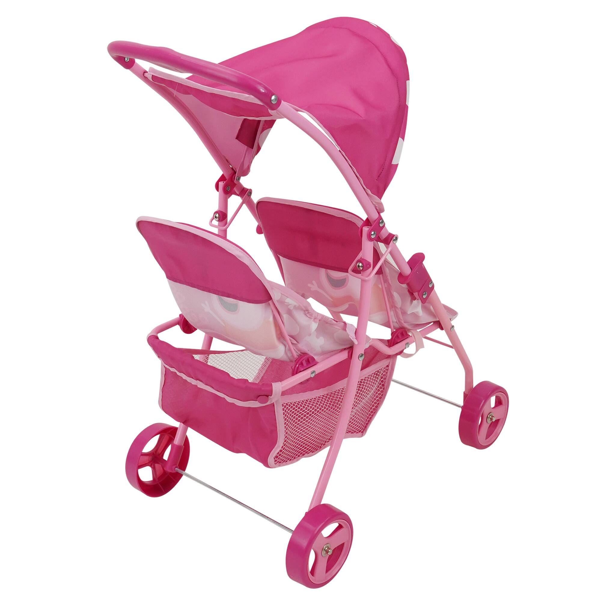 509 Crew Peppa Pig: Doll Twin Stroller in Pink & White Dots ...