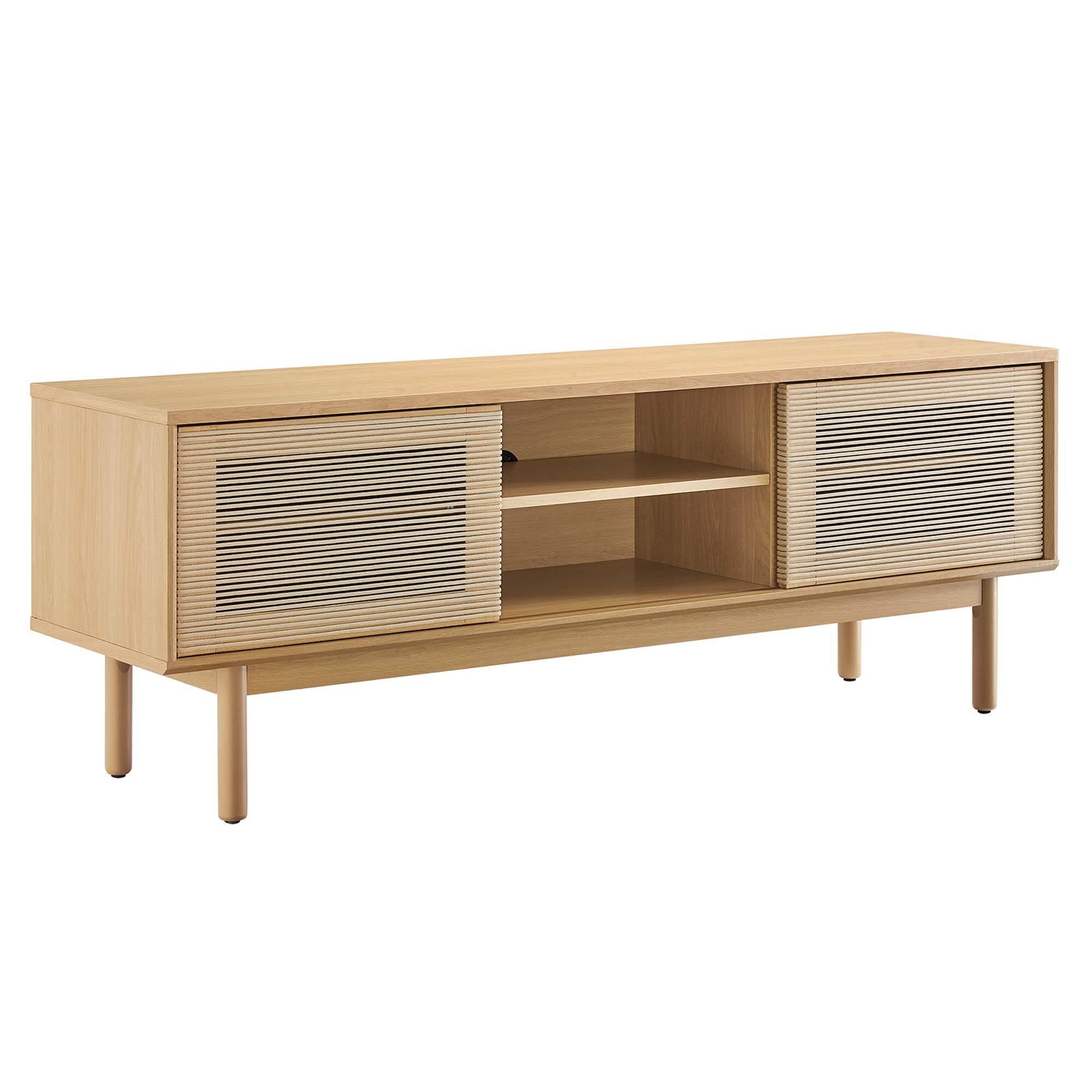 Milo 59" TV Stand by Modway Oak Tan EEI-6584-OAK-TAN - Best Buy