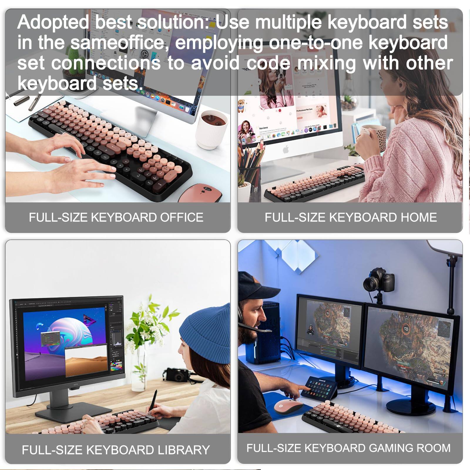 Reds Spade And Mouse Combo 2 4g Full sized Cute Colorful With 104 Round ...