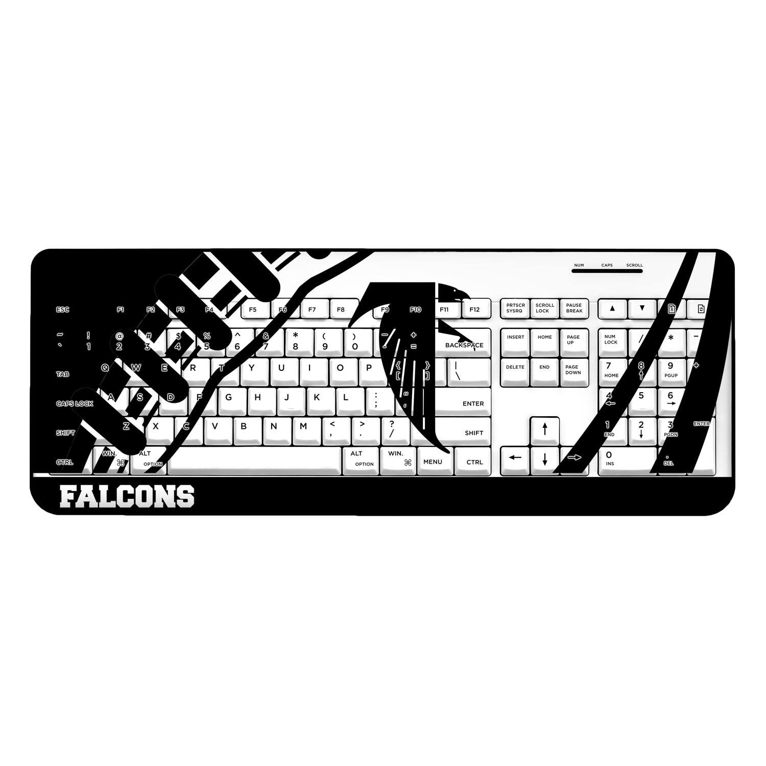 Keyscaper Atlanta Falcons Passtime Design Wireless Keyboard Multicolor ...