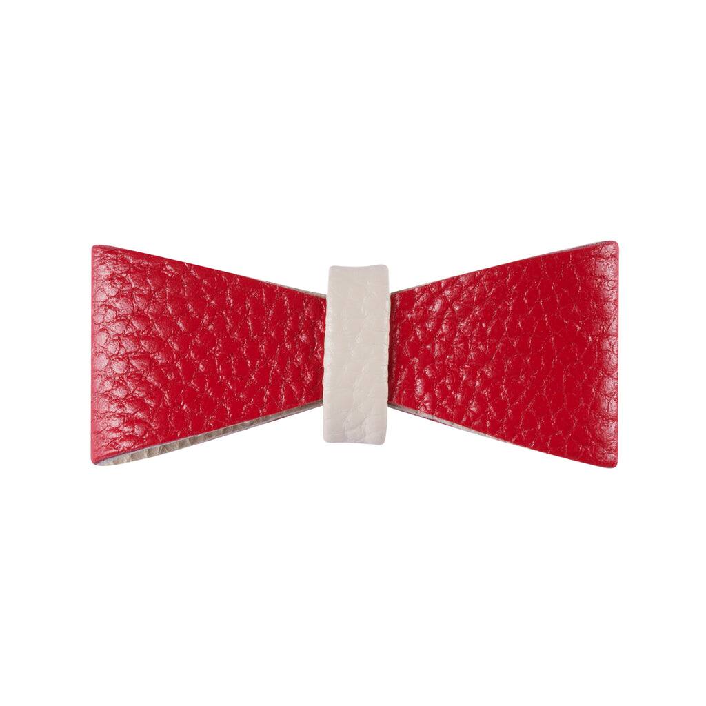 PoisePup Cute Handmade Genuine Soft Full Grain Leather Dog Bow Tie Red ...