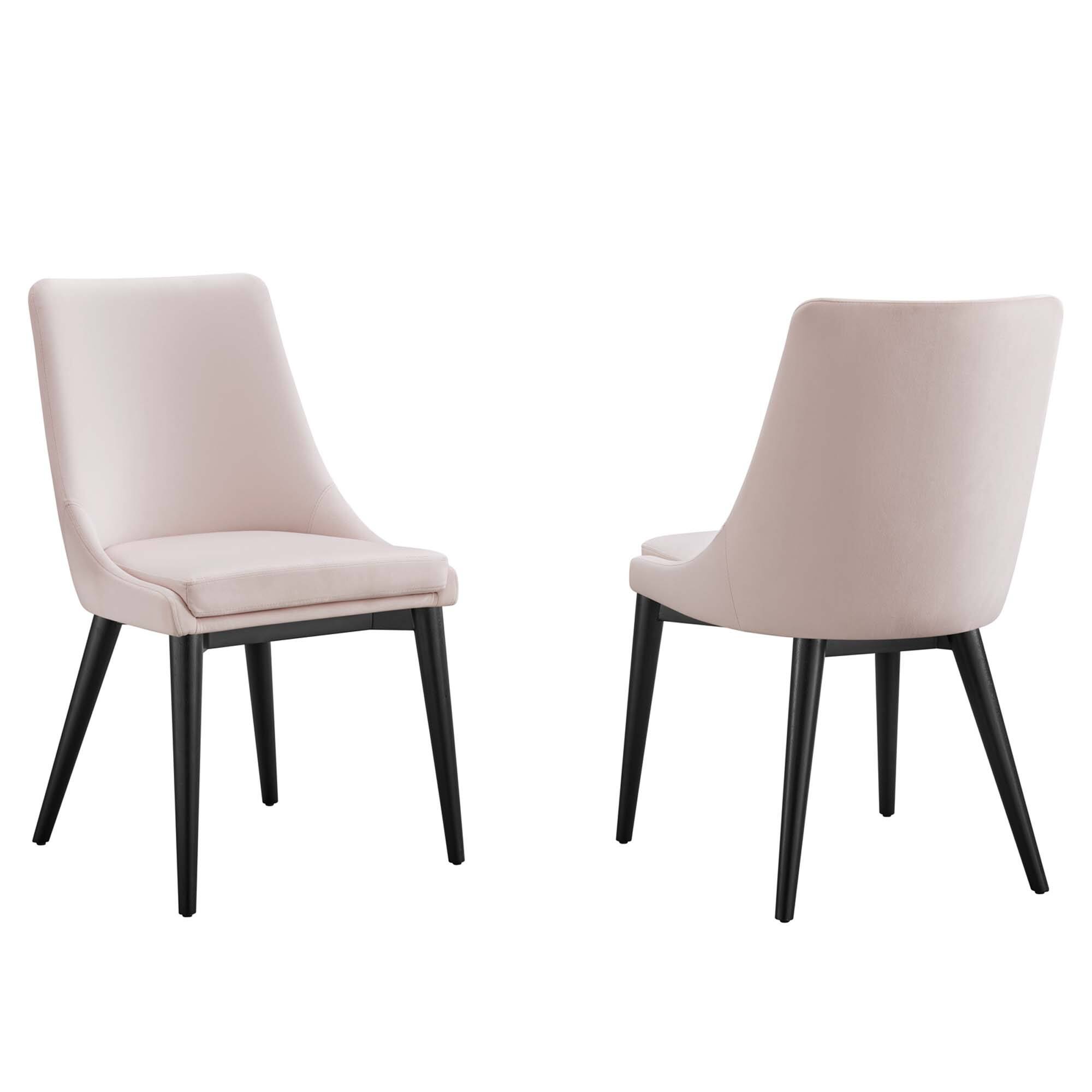 Viscount Accent Performance Velvet Dining Chairs Set of 2 by Modway ...