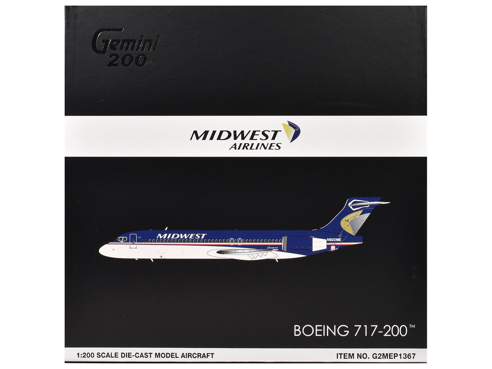GeminiJets Boeing 717 200 Commercial Aircraft Midwest Airlines (N920ME ...