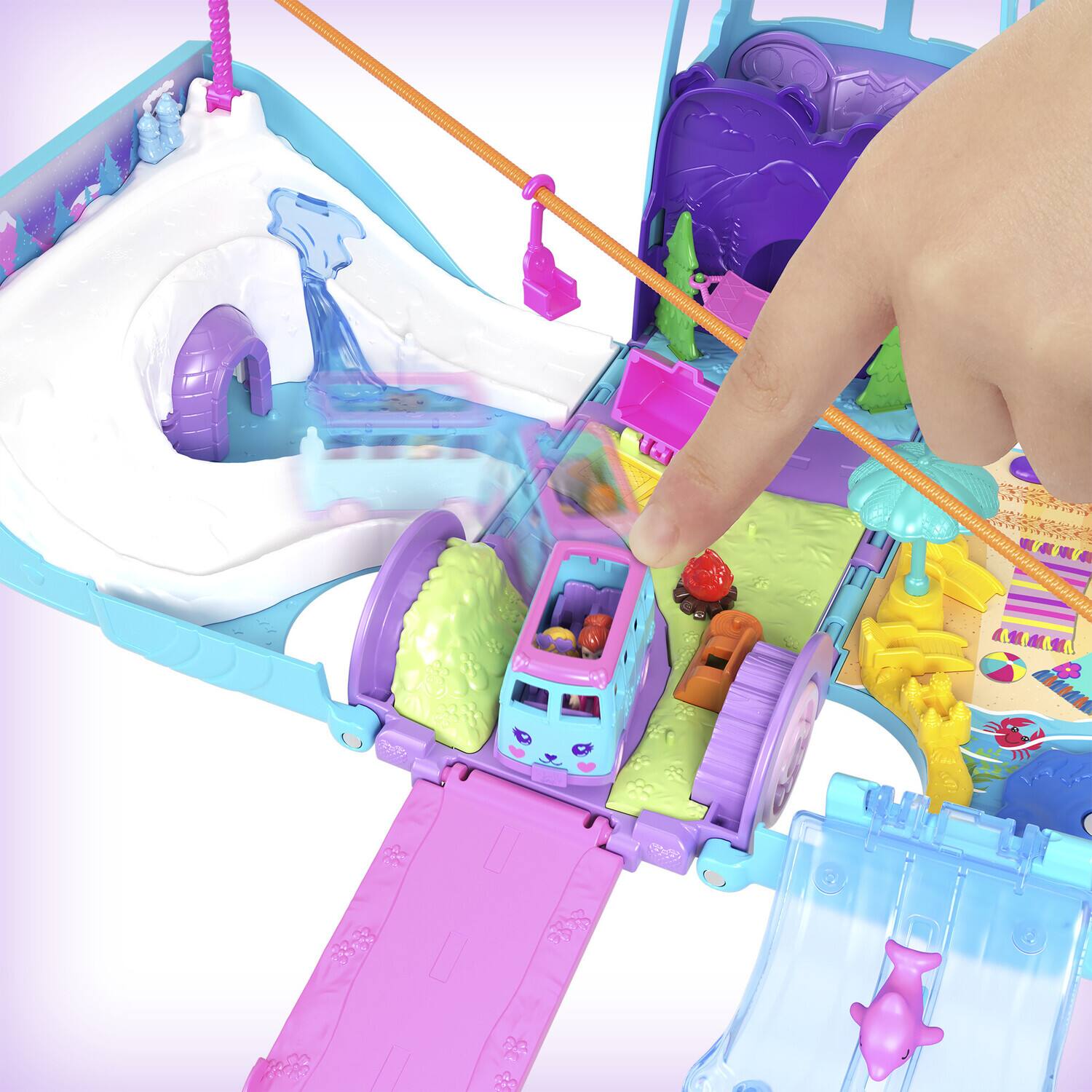 Mattel Polly Pocket Pet Mobile Adventure Playset Collectibles ...