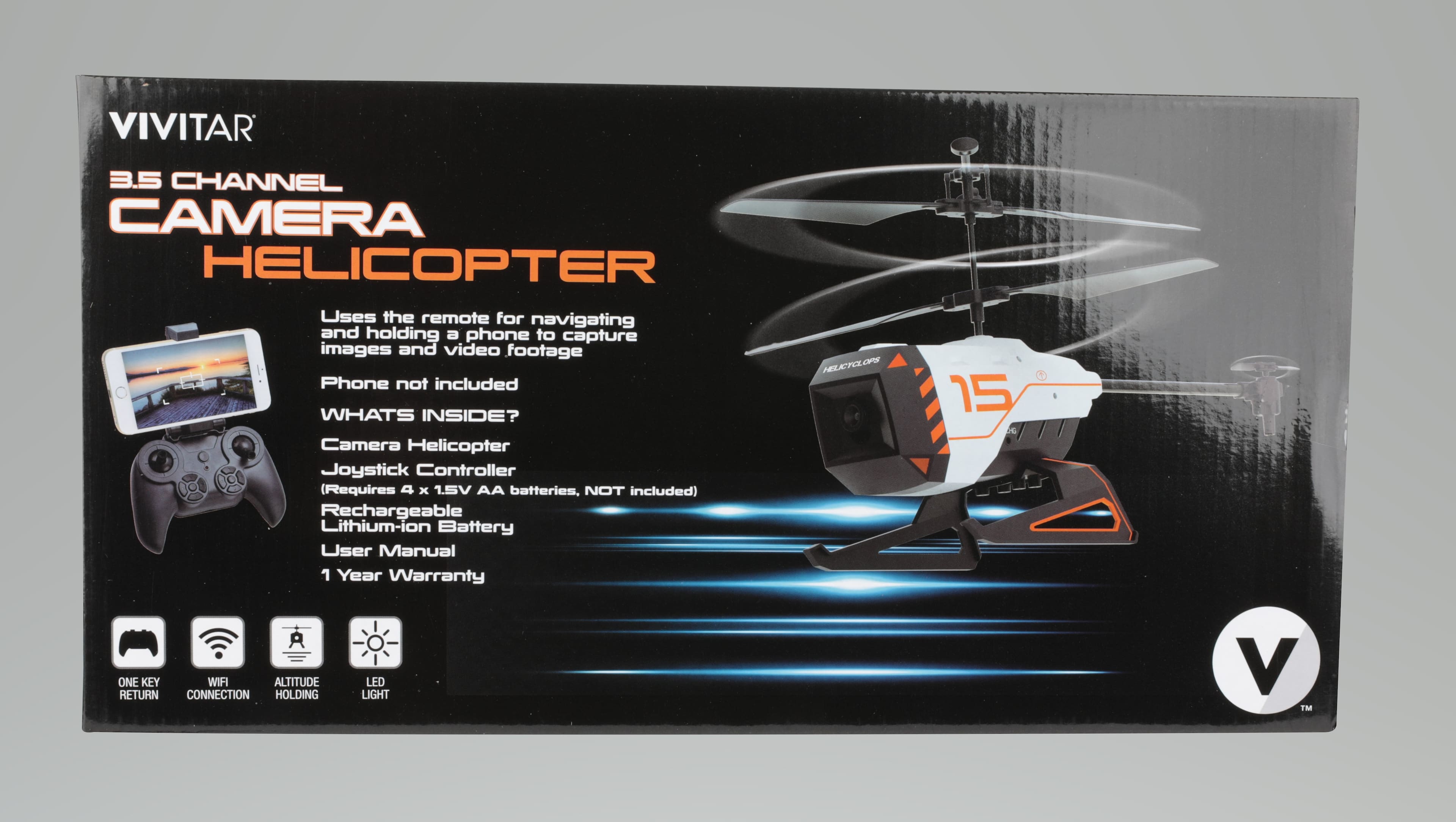 Vivitar 3.5 Channel Camera Helicopter Black DRC262-NOC-STK-6 - Best Buy