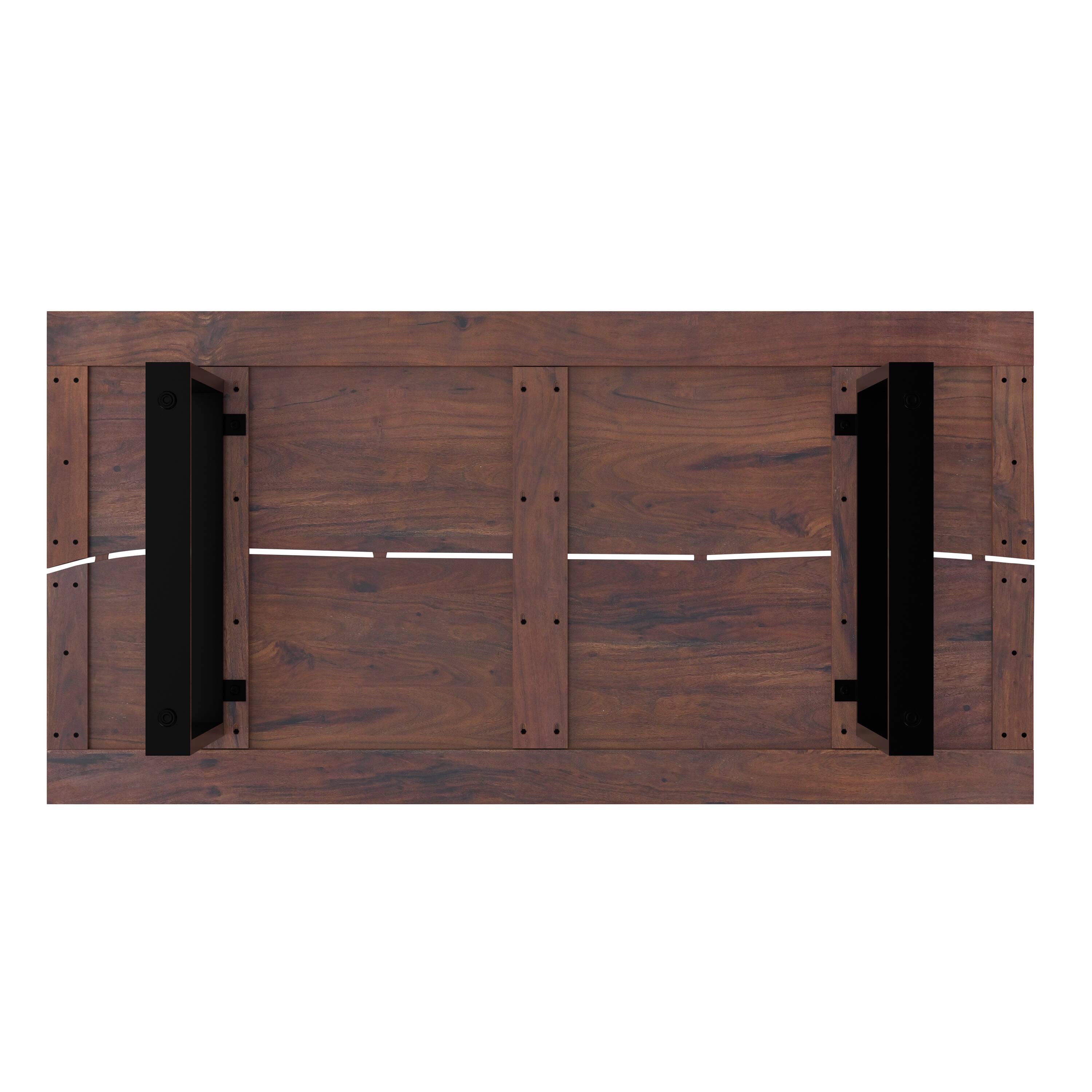 Simpli Home Fieldcrest 72 inch x 36 inch Rectangle Modern Industrial ...