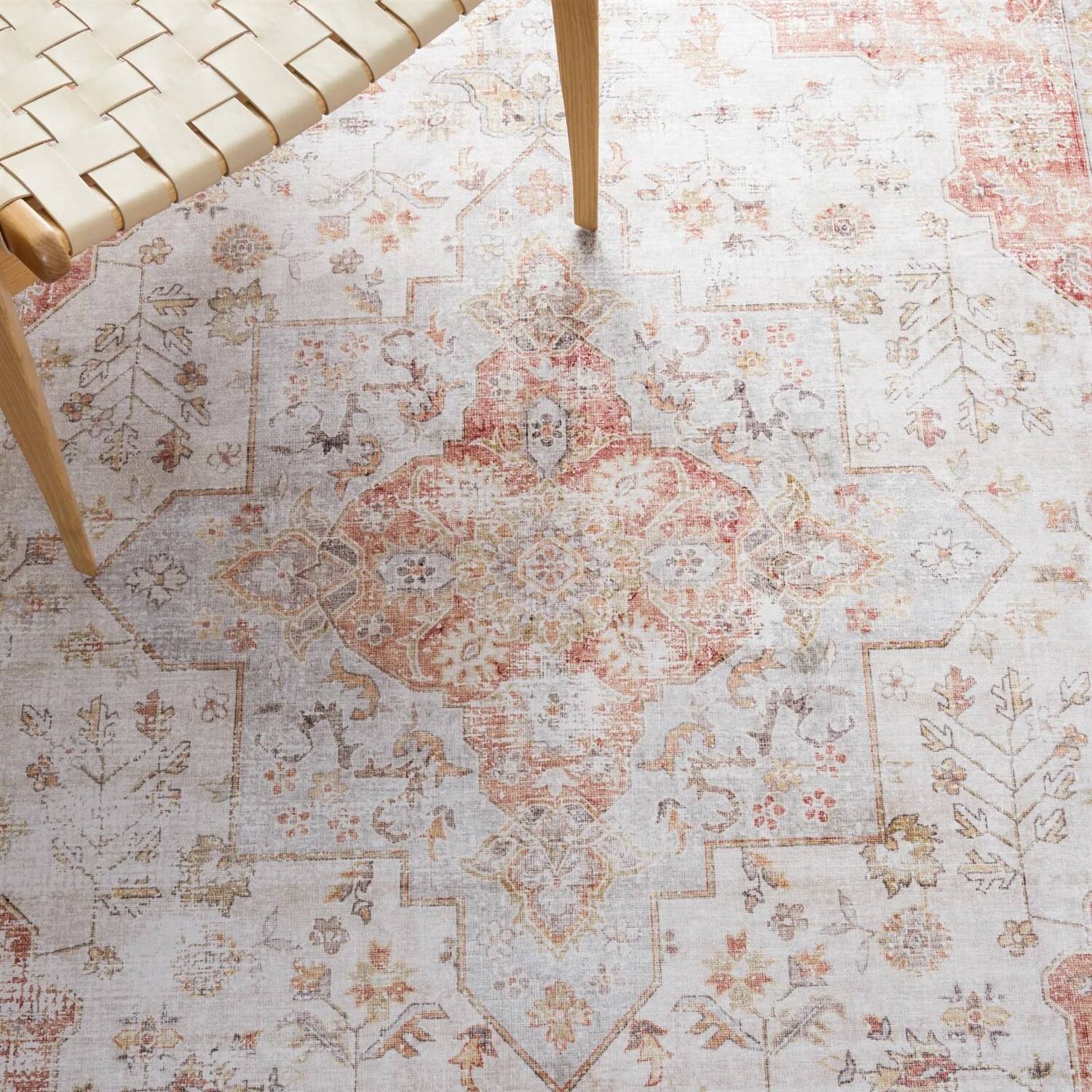 Hivvago 5 ft. x 8 ft. Traditional Persian Style Washable Boho Area Rug ...