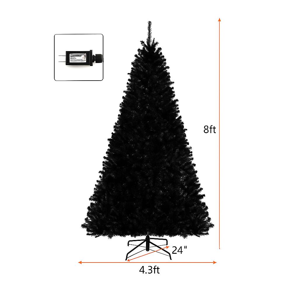 BreeBe Spooky Artificial Christmas Tree – 6/7/8ft with Light Effects ...