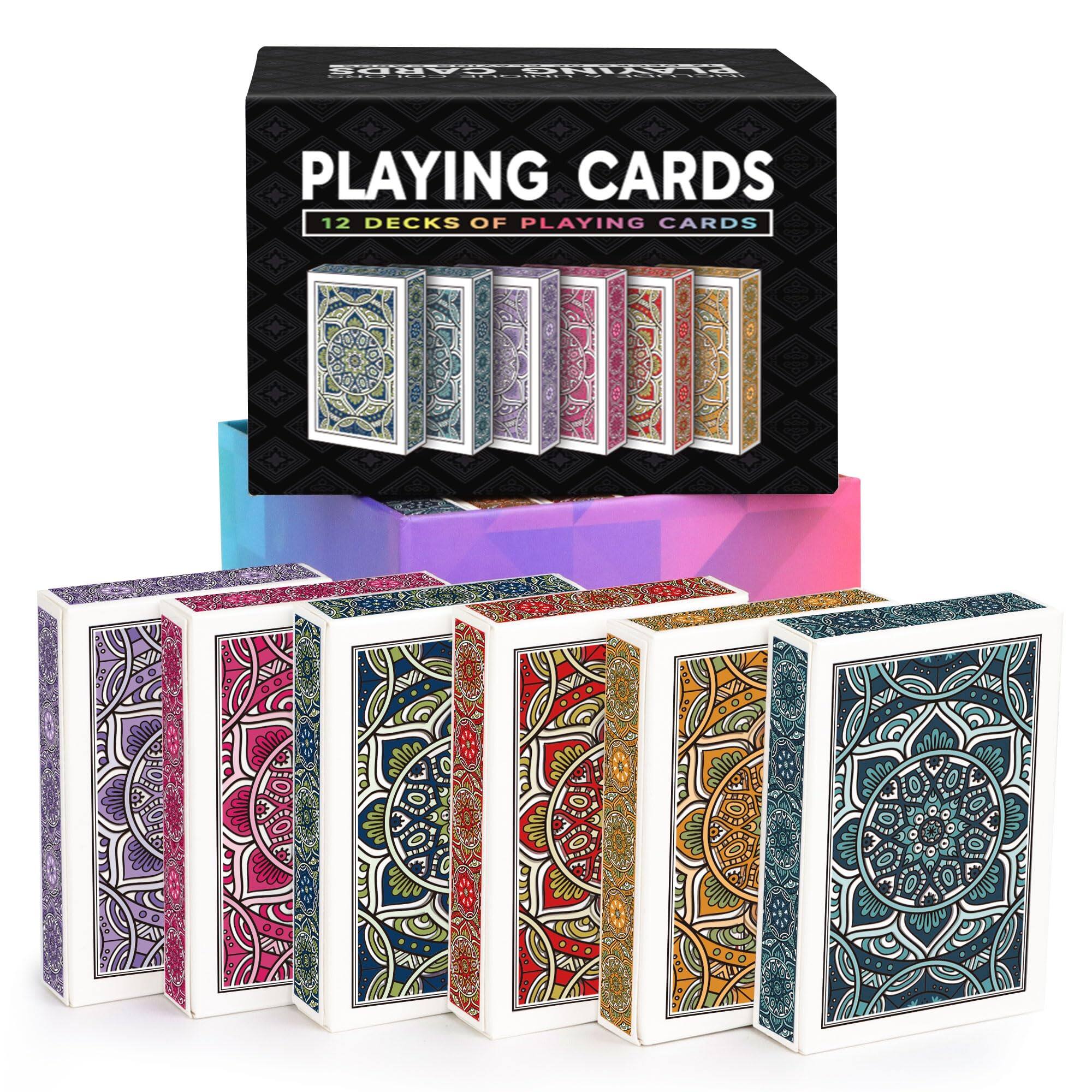 EZTW1 Playing 12 Decks Of Set Bulk With 6 Bright Games For Adults ...