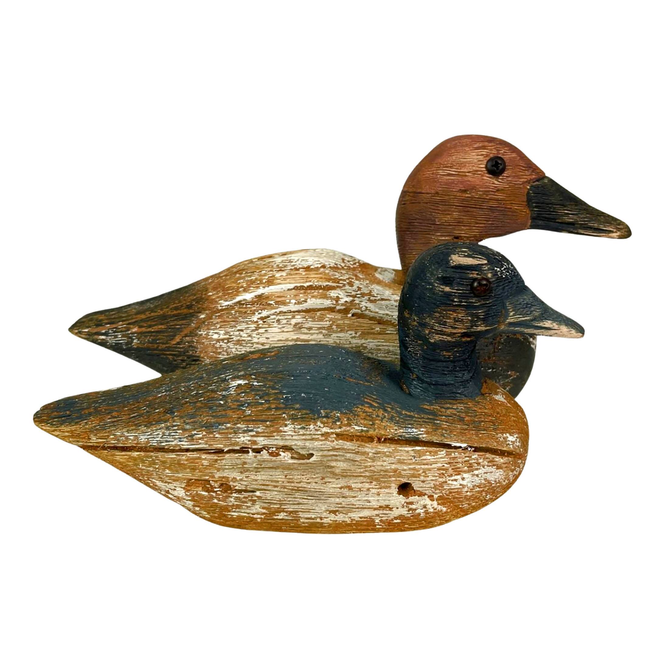 Things2Die4 Set of 2 Rustic Wooden Duck Decoy Figurines 9.5" & 7.5 ...