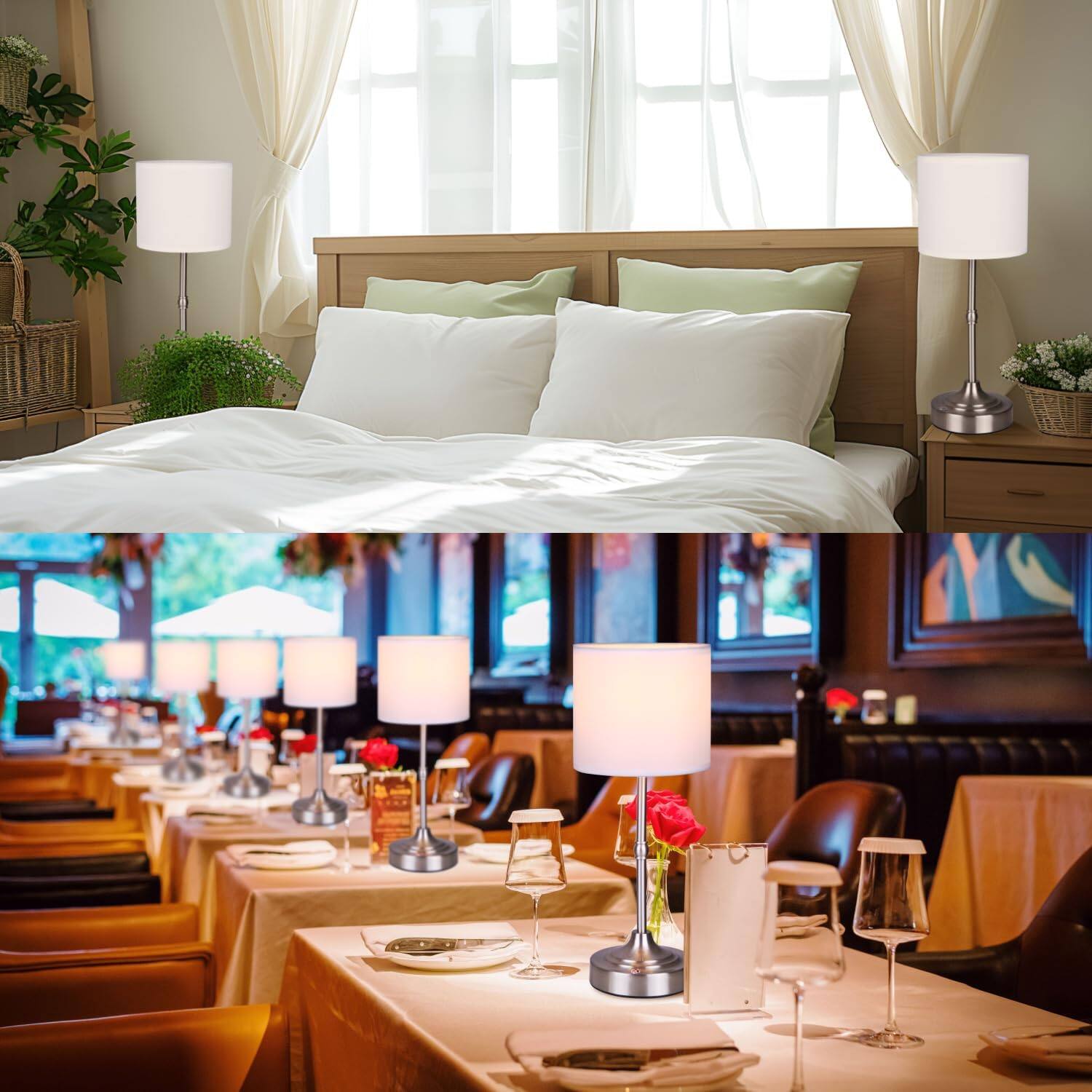 Stamp n Camp Rechargeable Battery Powered Table Lamp Wireless LED Lamps ...