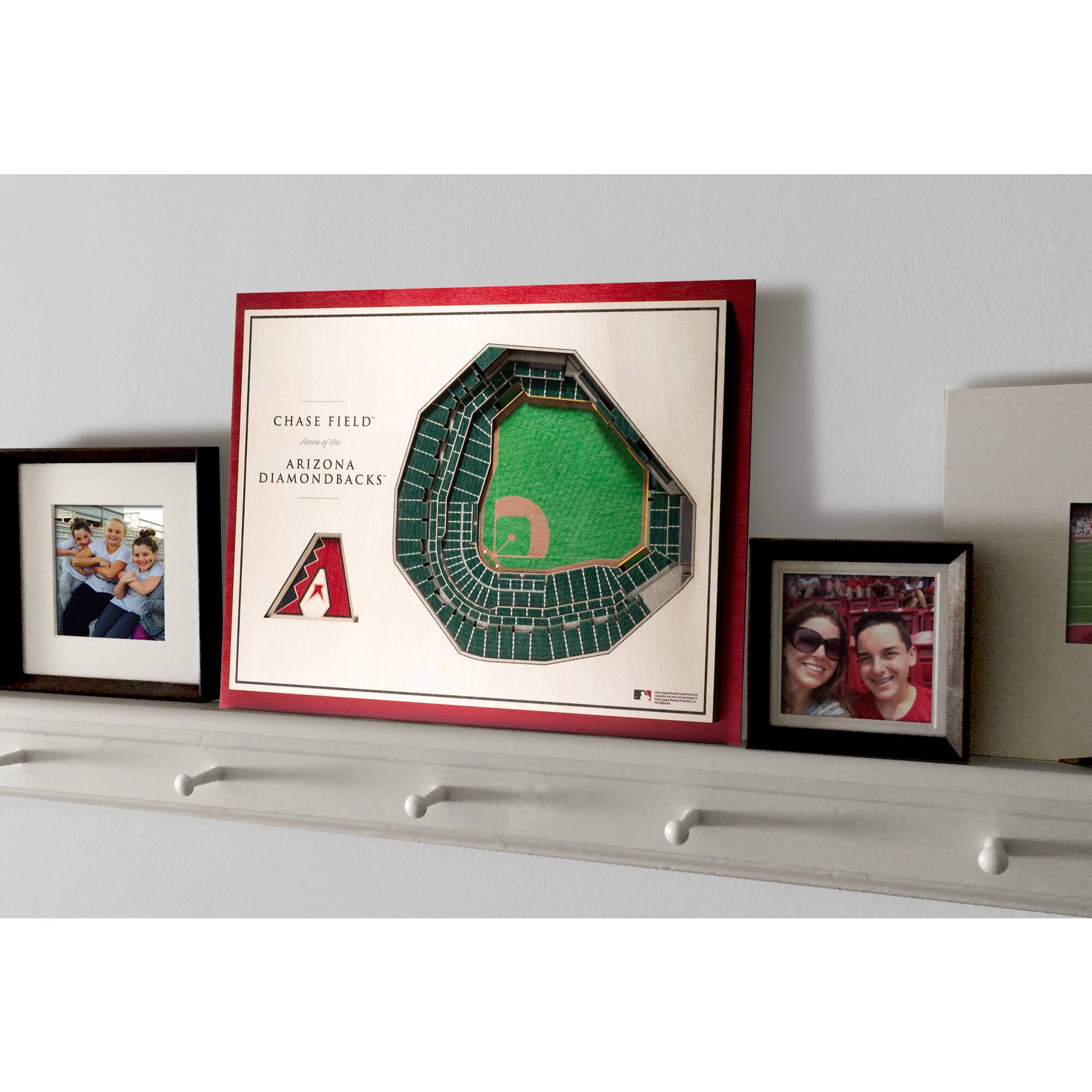 YouTheFan Arizona Diamondbacks 17'' x 13'' 5 Layer 3D StadiumViews Wall ...