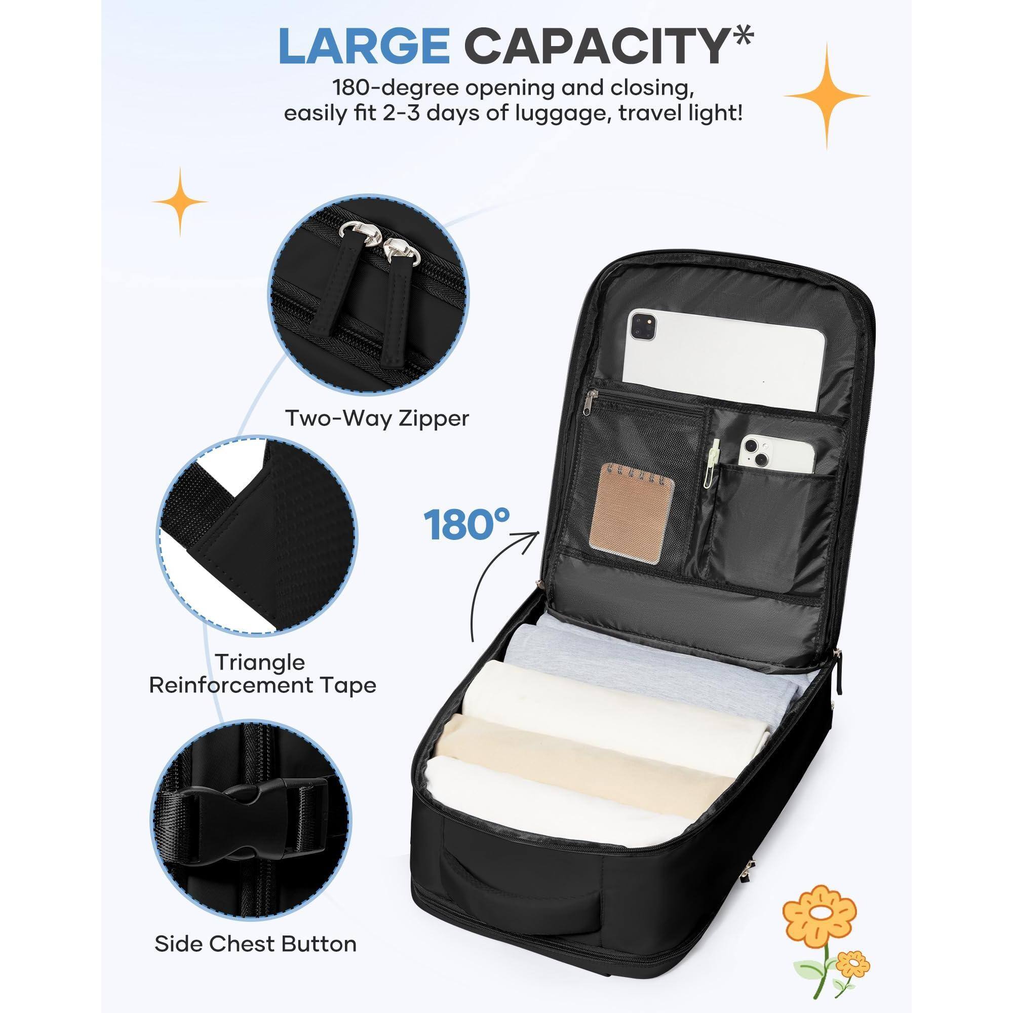 Cozy Serene Travel Backpack For Women Men Airline Approved Carry On ...