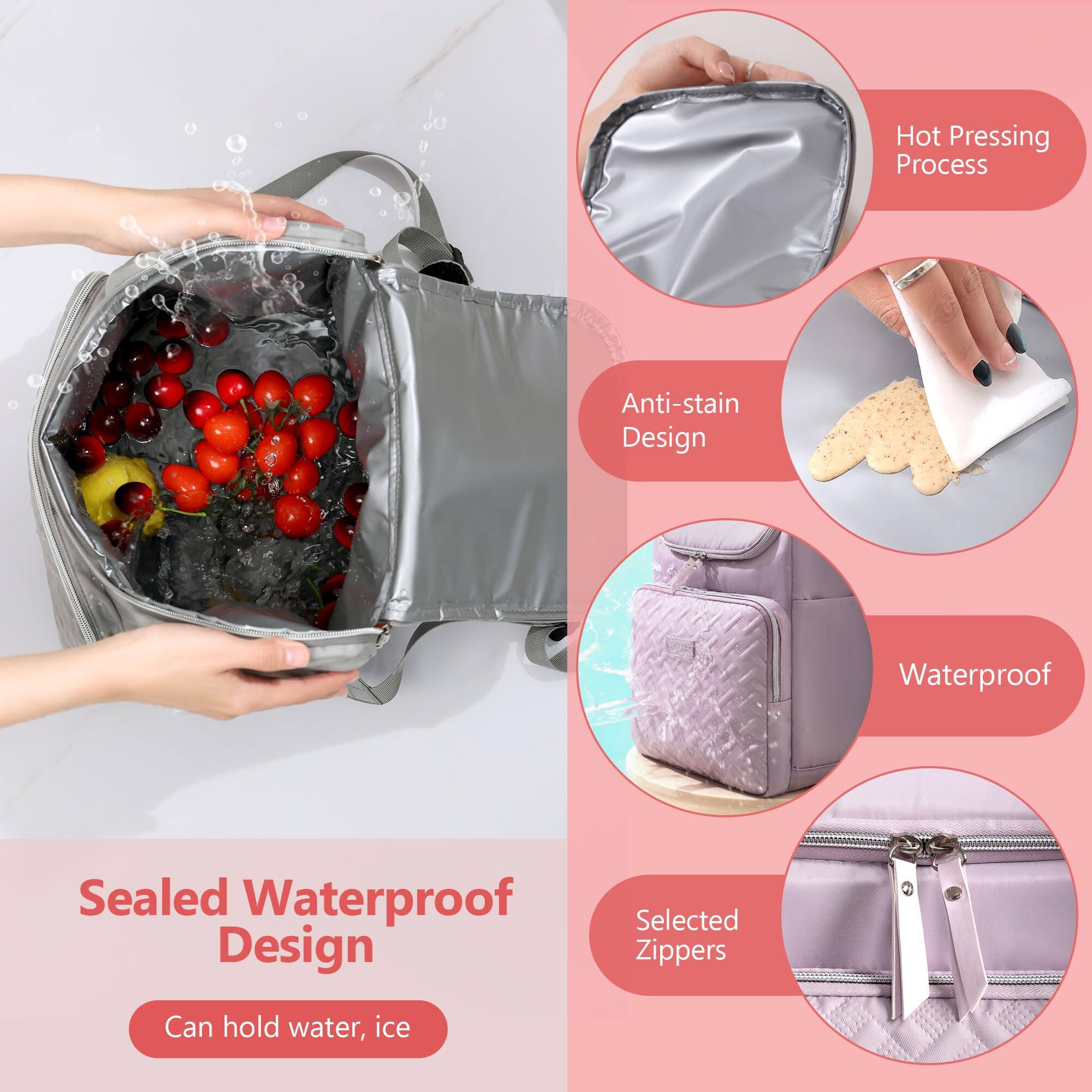 Live At Space Women s Insulated Lunch Backpack For 15 6 computer Soft ...