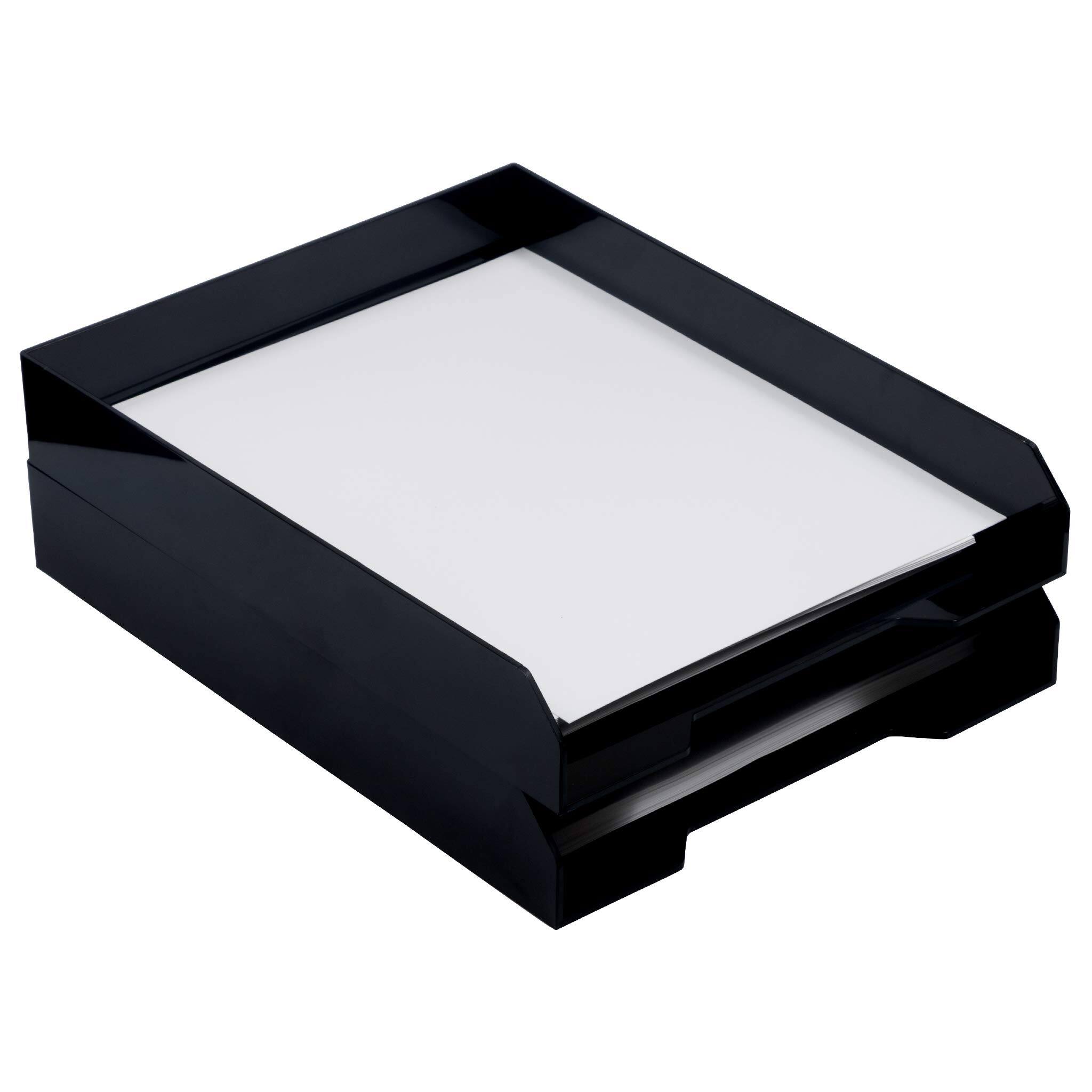 Dapper Styles Stackable Trays Desktop Document Letter File Organizer ...