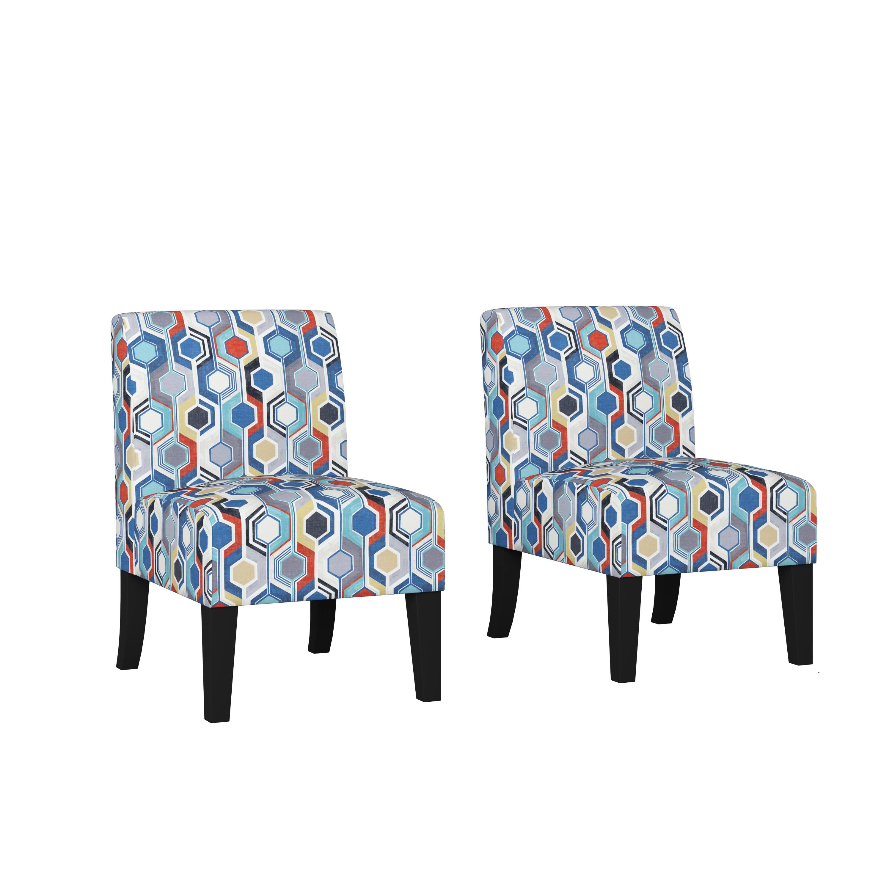 Best Buy: Handy Living Rousse Classic Beehive Print Armless Chairs (set ...