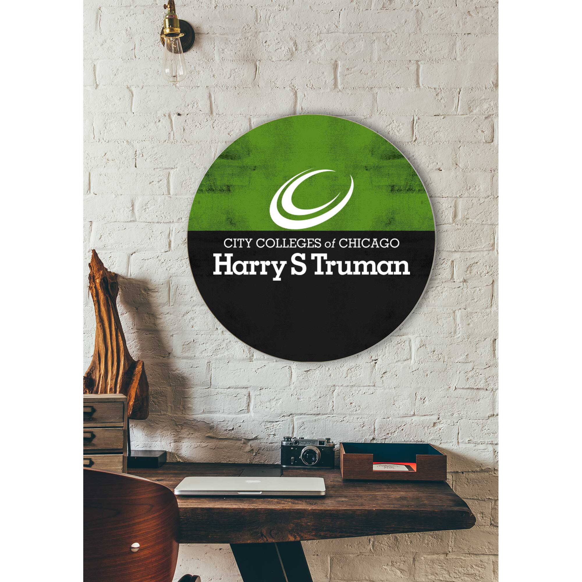 Jardine Harry S Truman College Falcons 20'' x 20'' Retro Logo Circle ...