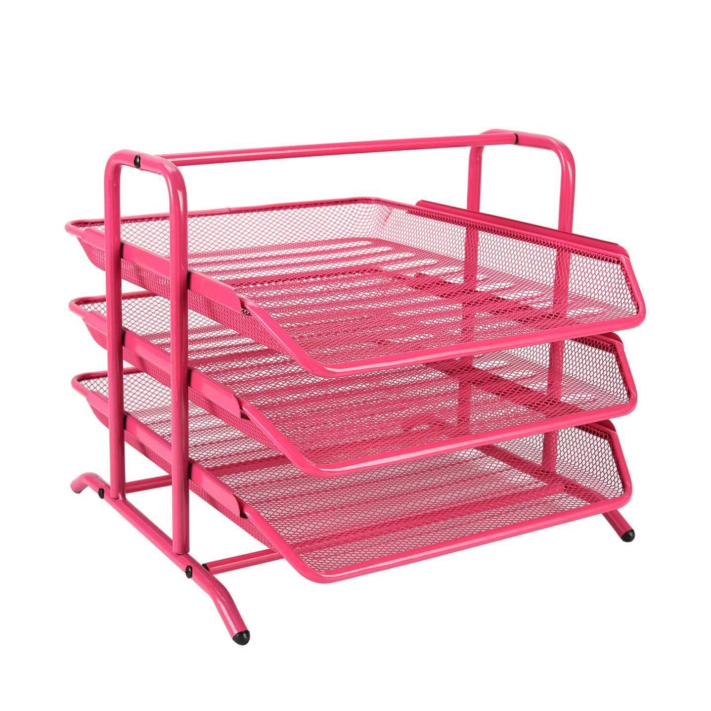 Paradigms Interiors Desk Organizer Tray With 3 Sliding Trays For ...