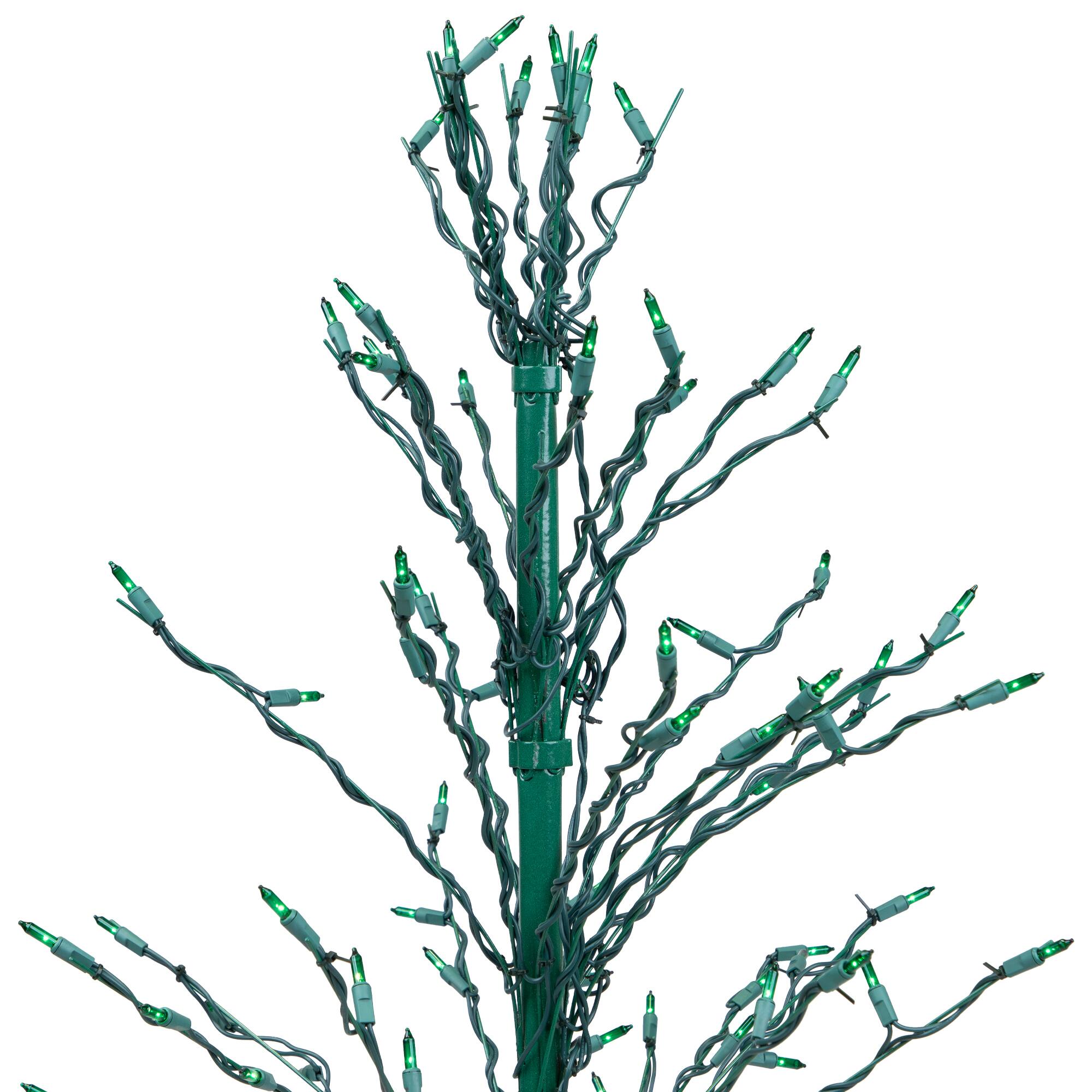 Northlight 4' Pre Lit Slim Profile Cascade Twig Christmas Tree Lights Green 32606086 - Best Buy