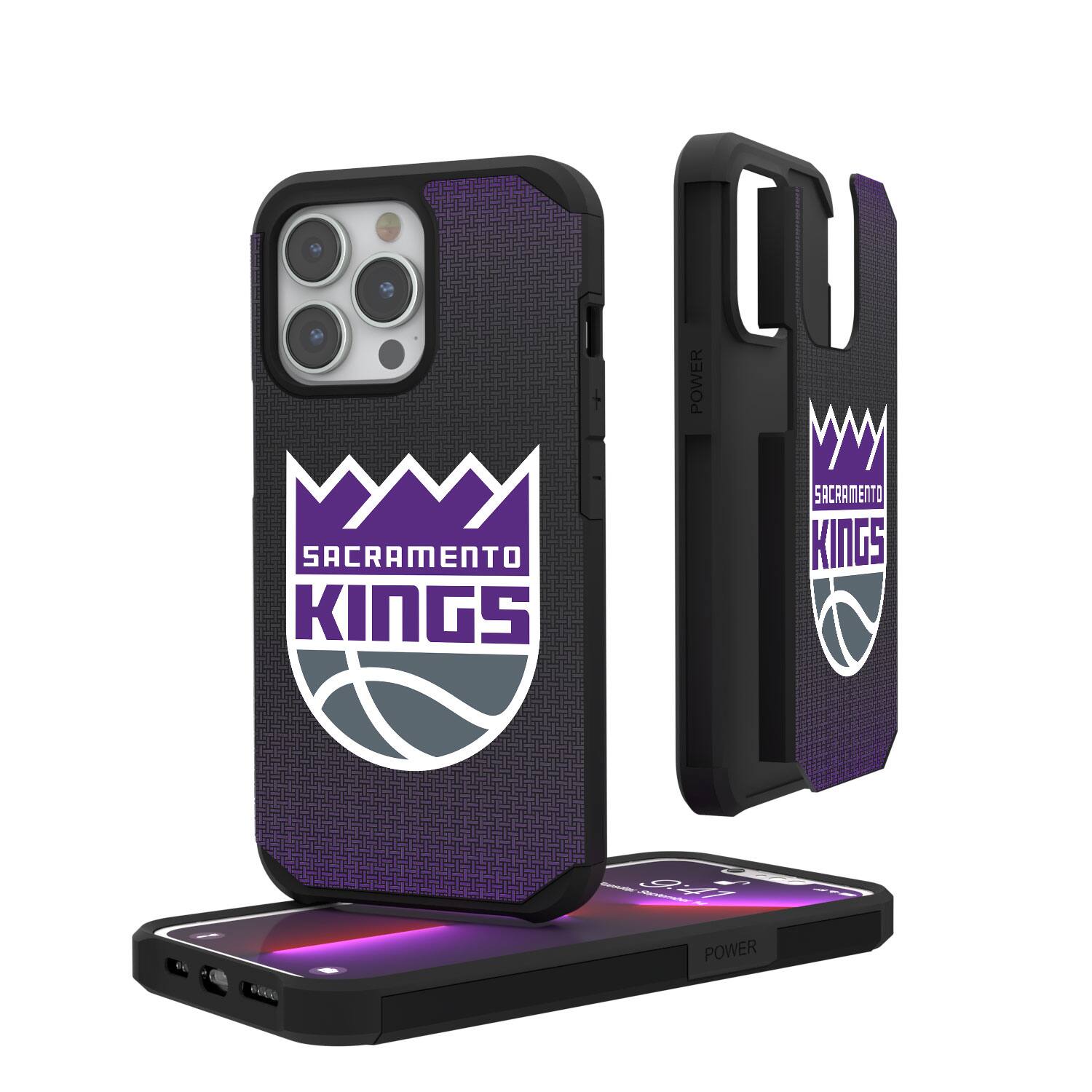 Keyscaper NBA Sacramento Kings Linen Logo iPhone Rugged Case 14 Pro Max ...