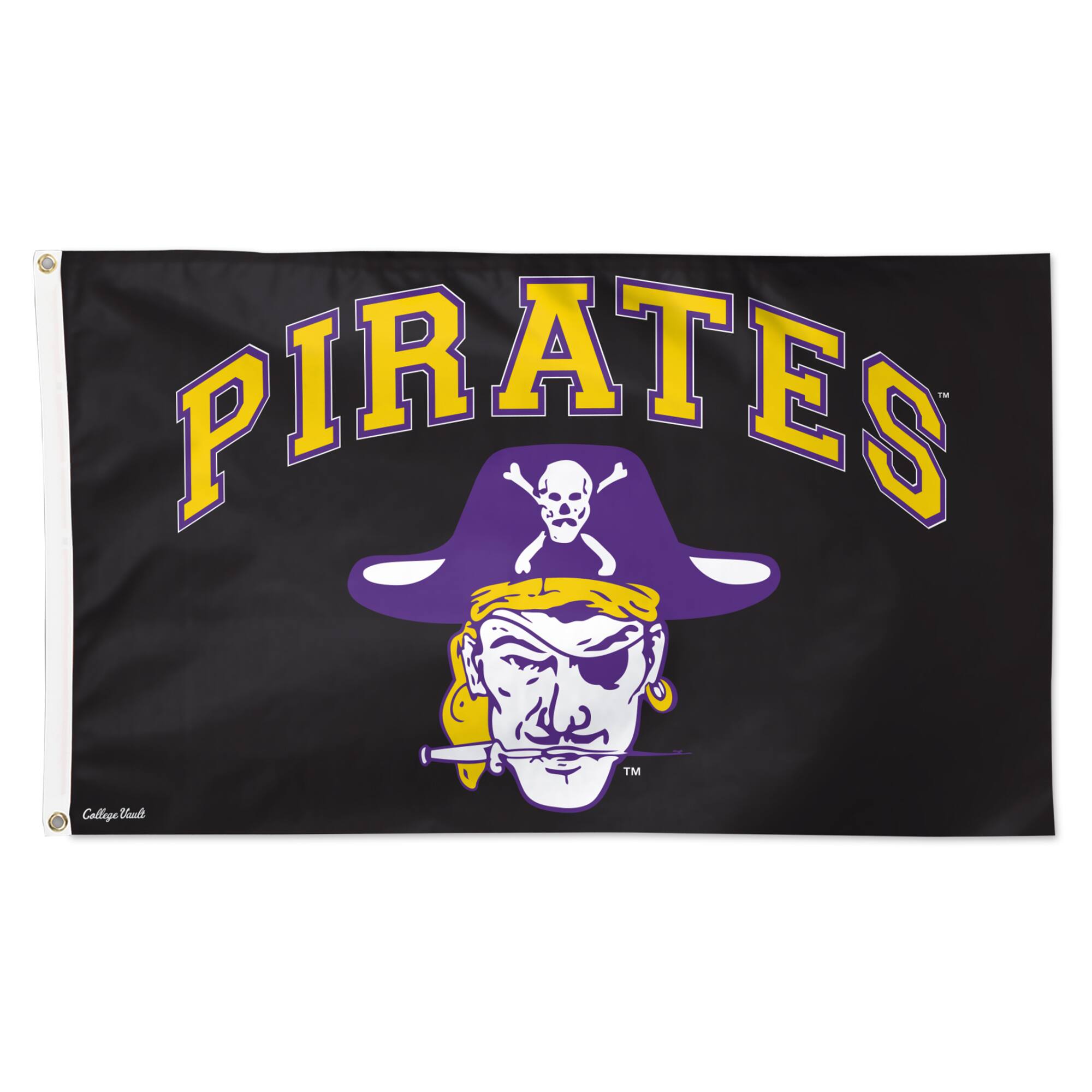WinCraft ECU Pirates Single Sided College Vault Deluxe Flag Multicolor ...