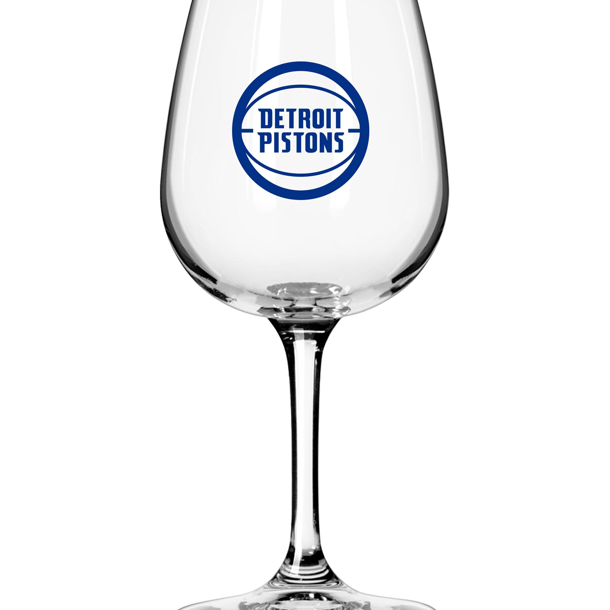 Logo Brands Detroit Pistons Logo 12oz. Stemmed Wine Glass Multicolor ...