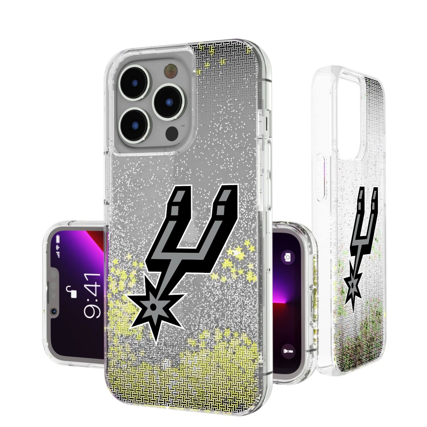 Keyscaper NBA San Antonio Spurs Linen Logo iPhone Glitter Case 16 Pro ...