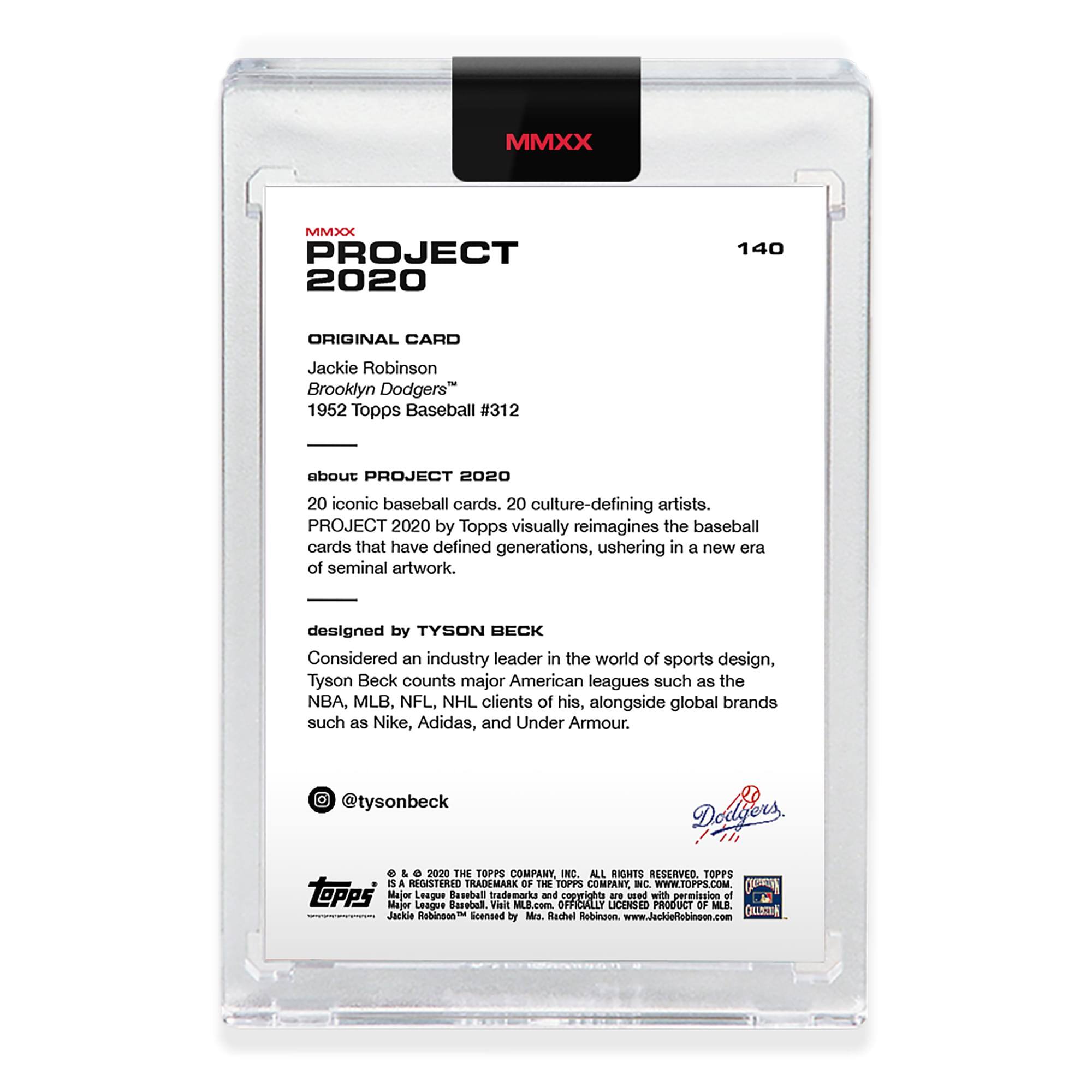 MLB Topps PROJECT 2020 Card 140 | 1952 Jackie Robinson by Tyson Beck ...