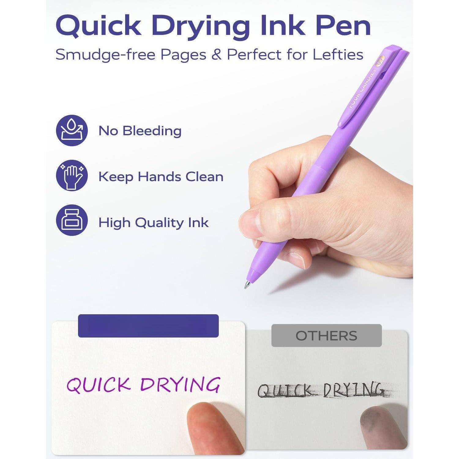 Paradigms Interiors Quick Dry Ink Pens Set 12 Retractable Gel Fine ...