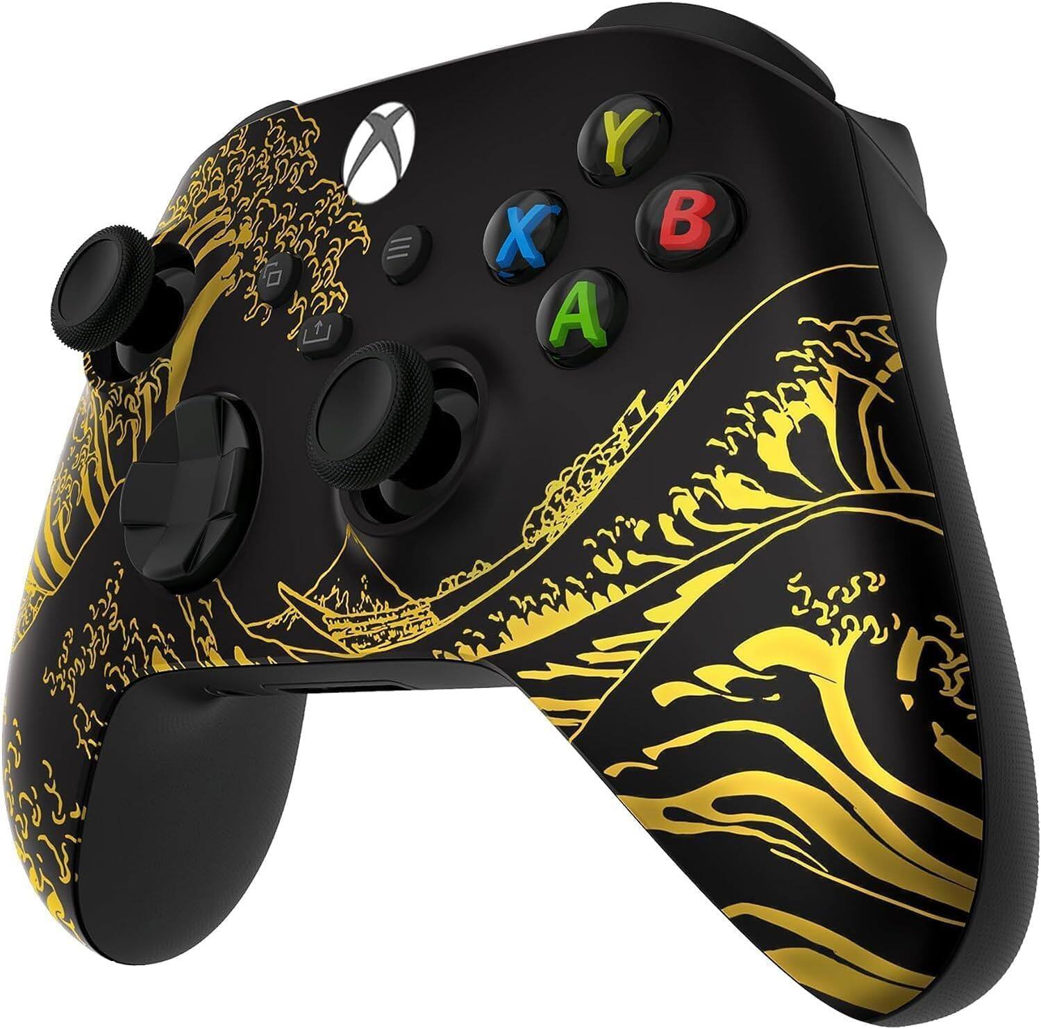 Custom Controllerzz Custom Wireless Controller for Xbox Series X|S, Xbox One, & PC Golden Waves ...