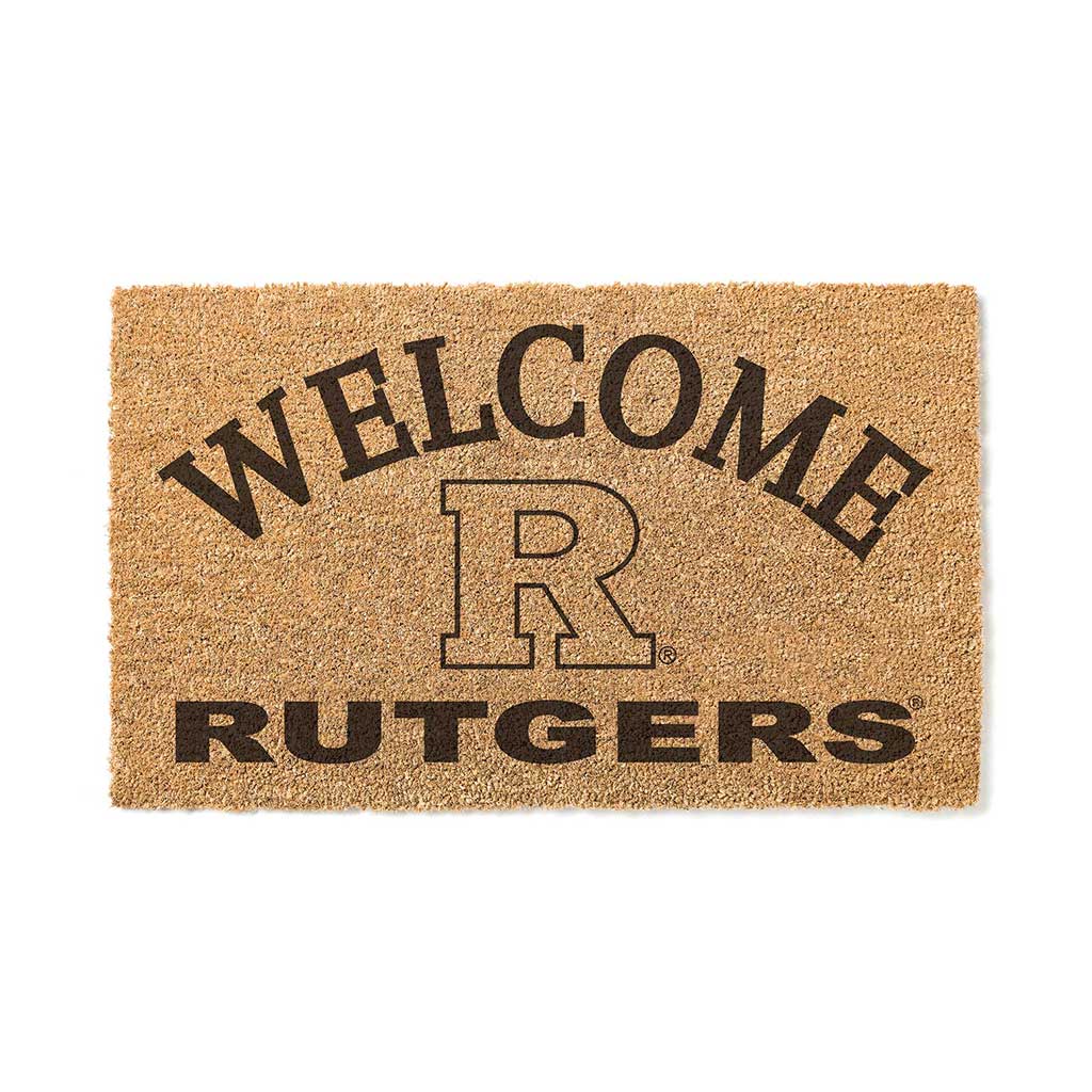 Jardine Rutgers Scarlet Knights 18" x 34" Welcome Coir Doomat Brown ...