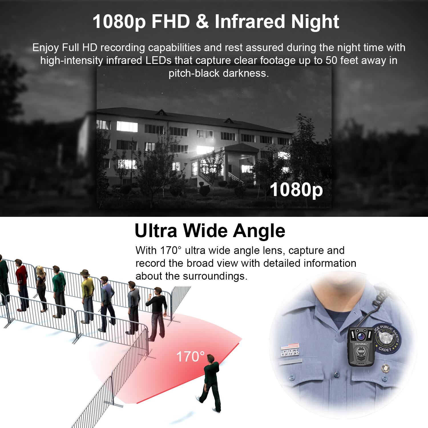Customer Reviews: Rexing P1 1080p FHD Body Camera with 64GB Internal ...