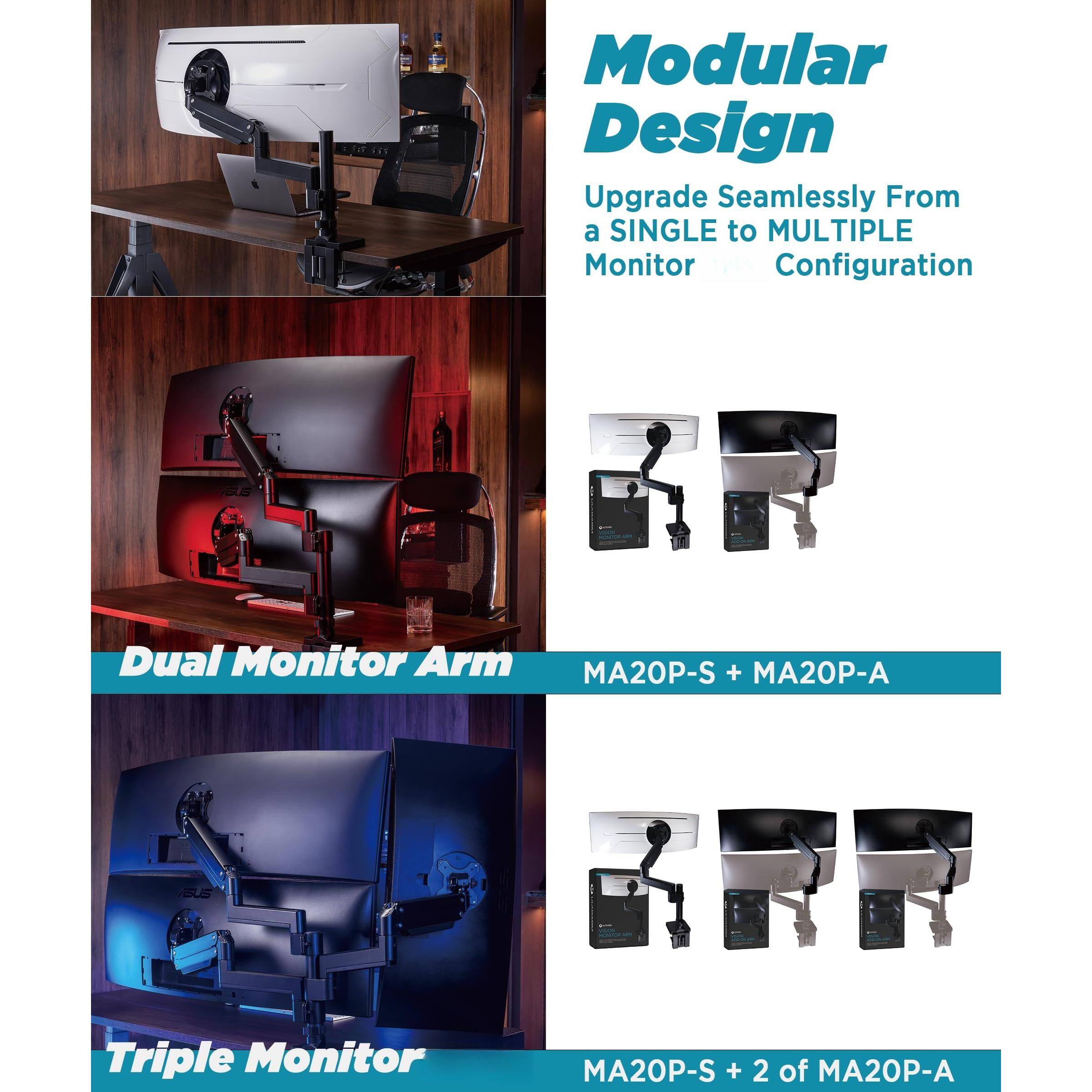 Hirose Alice Heavy Duty Monitor Arm For Ultrawide Monitors Up To 57 ...