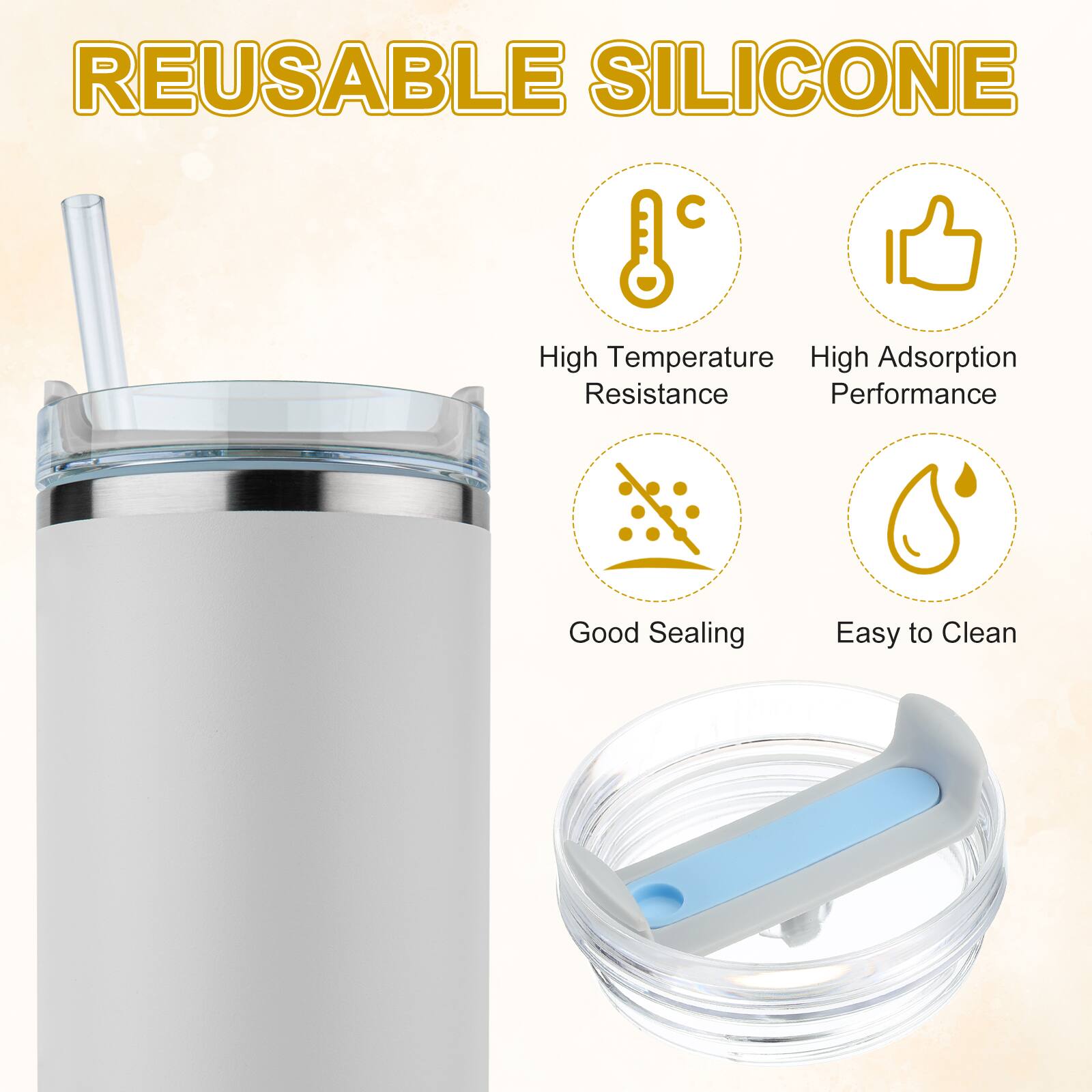 Unique Bargains 2pcs 40oz Travel Tumbler Lid Replacement for Stanley ...