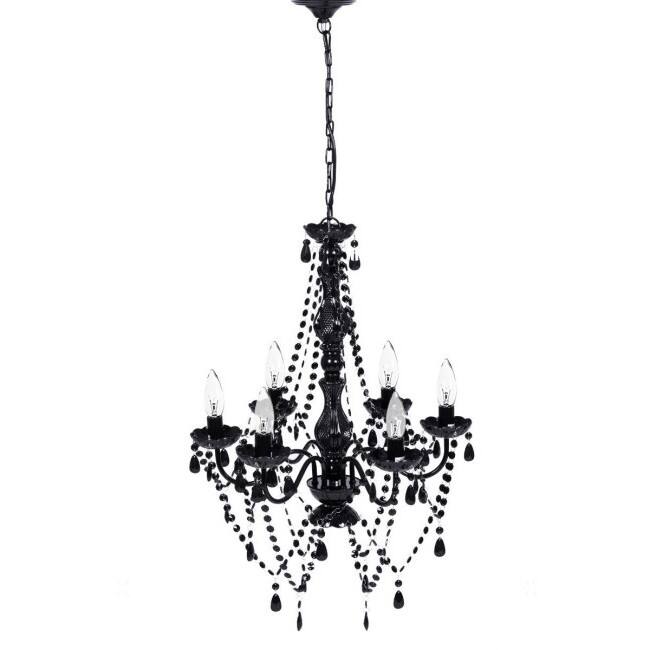 Hivvago 6 Light Gothic Gypsy Pendant Crystal Candle Ceiling Chandelier ...