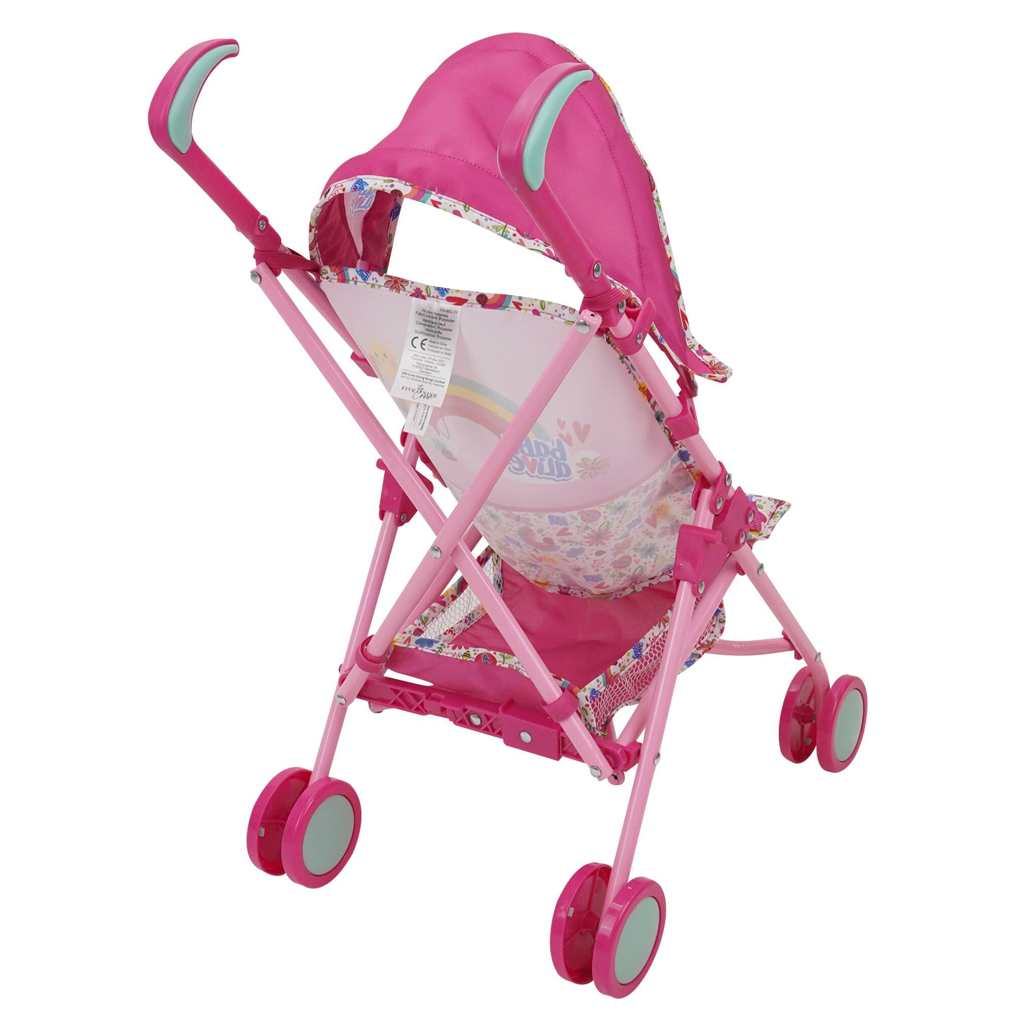 509 Crew Baby Alive: Doll Stroller Pink & Rainbow Fits Dolls Up To 24 ...