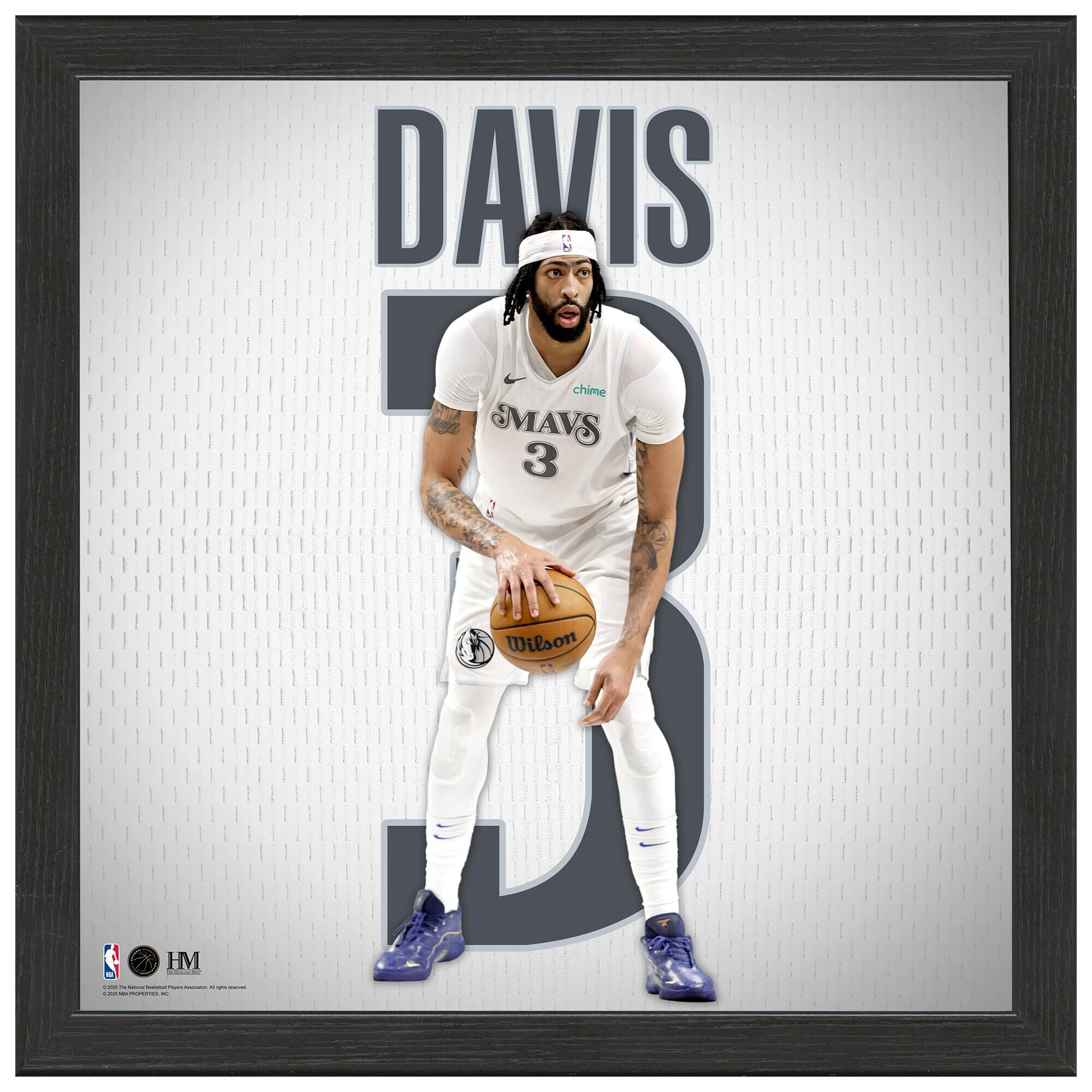 Highland Mint Anthony Davis Dallas Mavericks 13" x 13" Impact Jersey ...