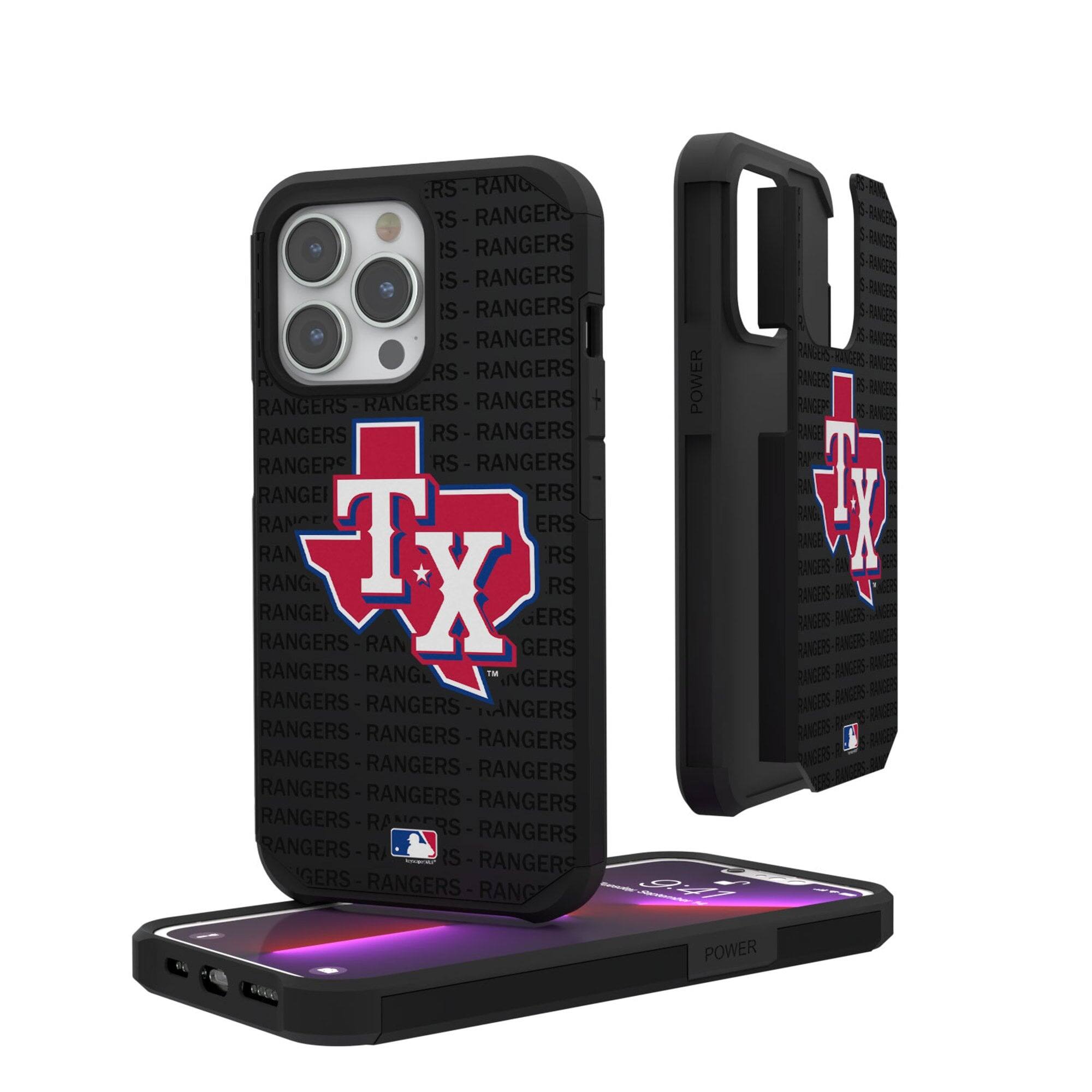 Keyscaper MLB Texas Rangers State Logo iPhone Text Backdrop Rugged Case ...