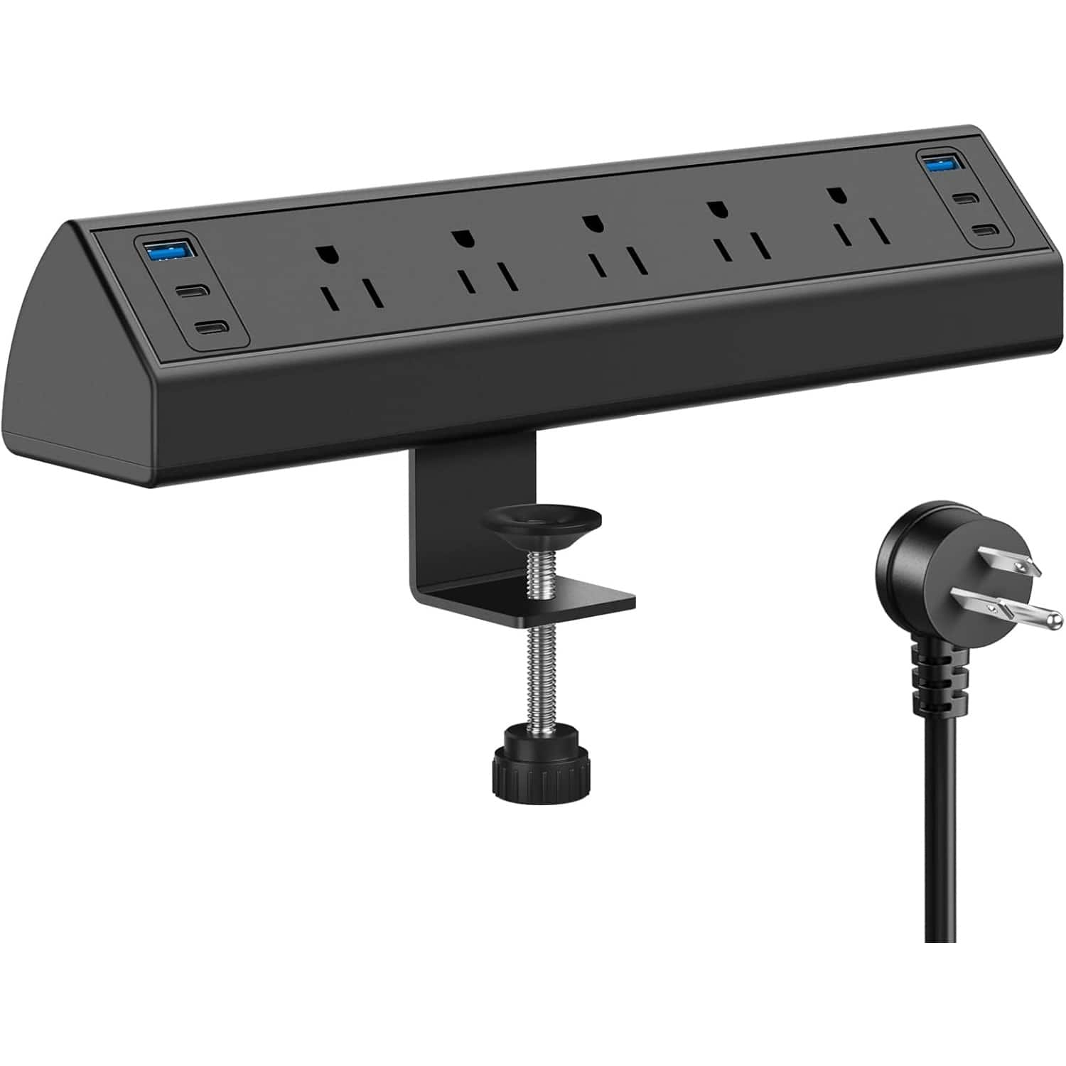 Parker SLATER - Desk clamp power strip with 4 PD 20W USB-C ports, 5 ...