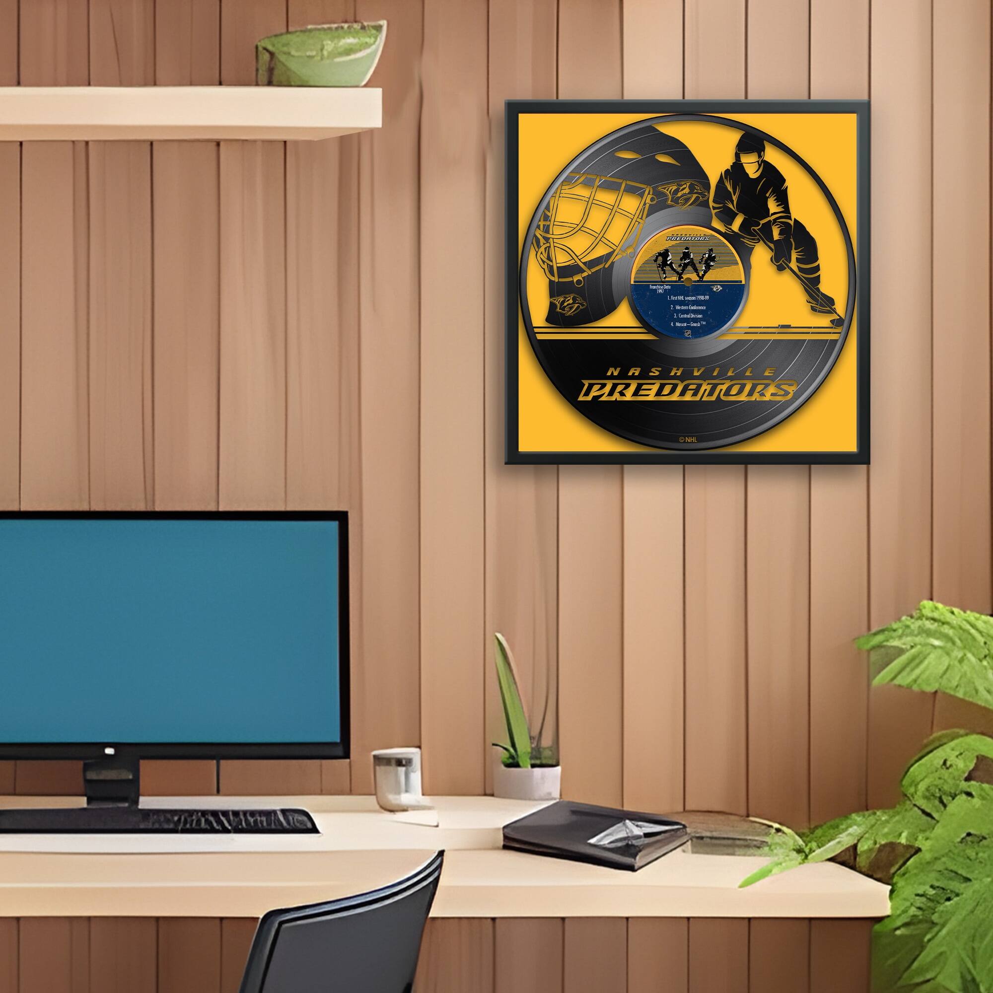Sporticulture Nashville Predators 13" x 13" Framed Vinyl Record Art ...