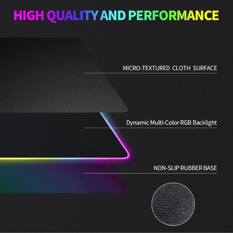 Resource Ludis 14 Lighting Rgb Gaming Mouse Pad Black & White Map ...