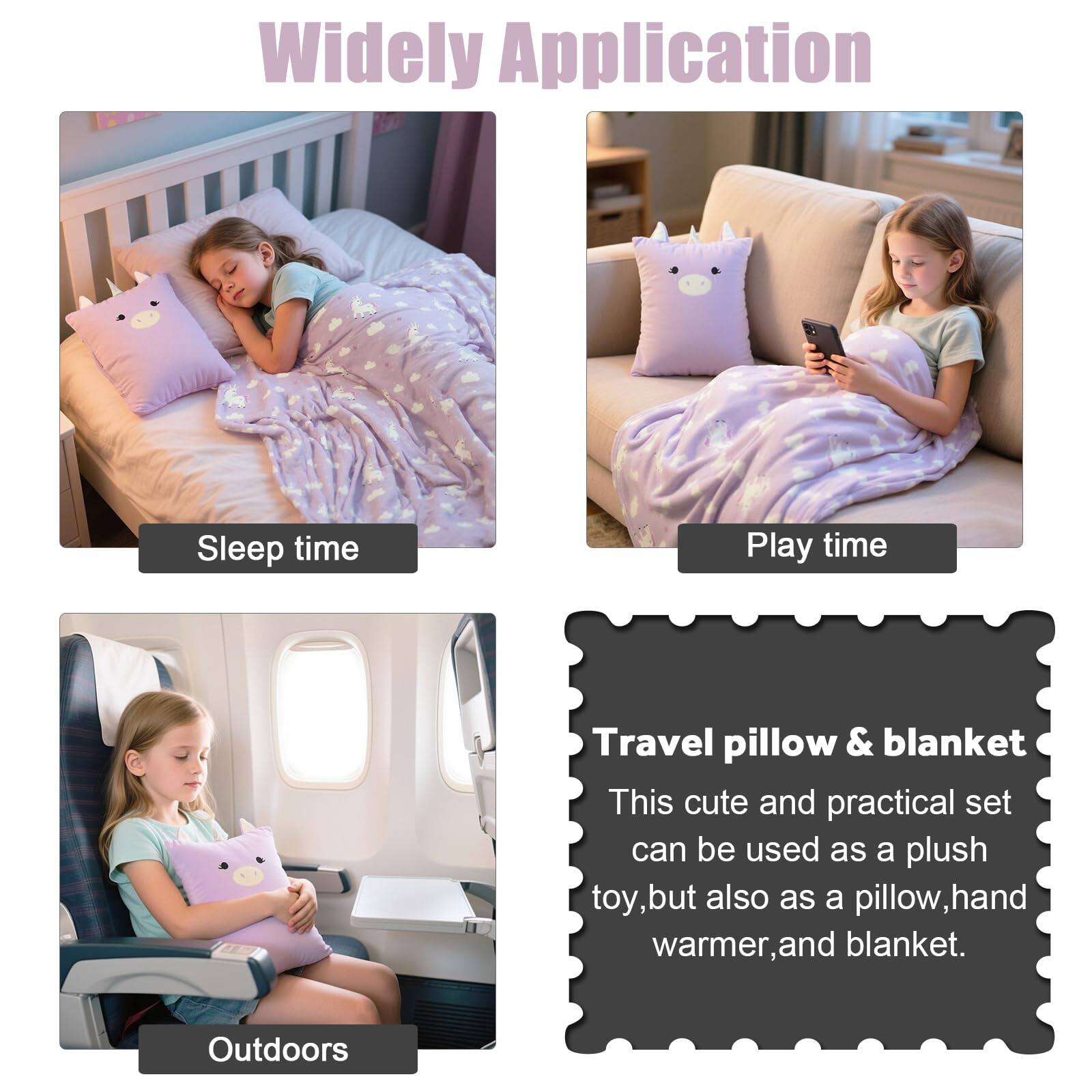 Pacoar Cade 3 in 1 Travel Blanket And Pillow Set Snuggle With Hand ...