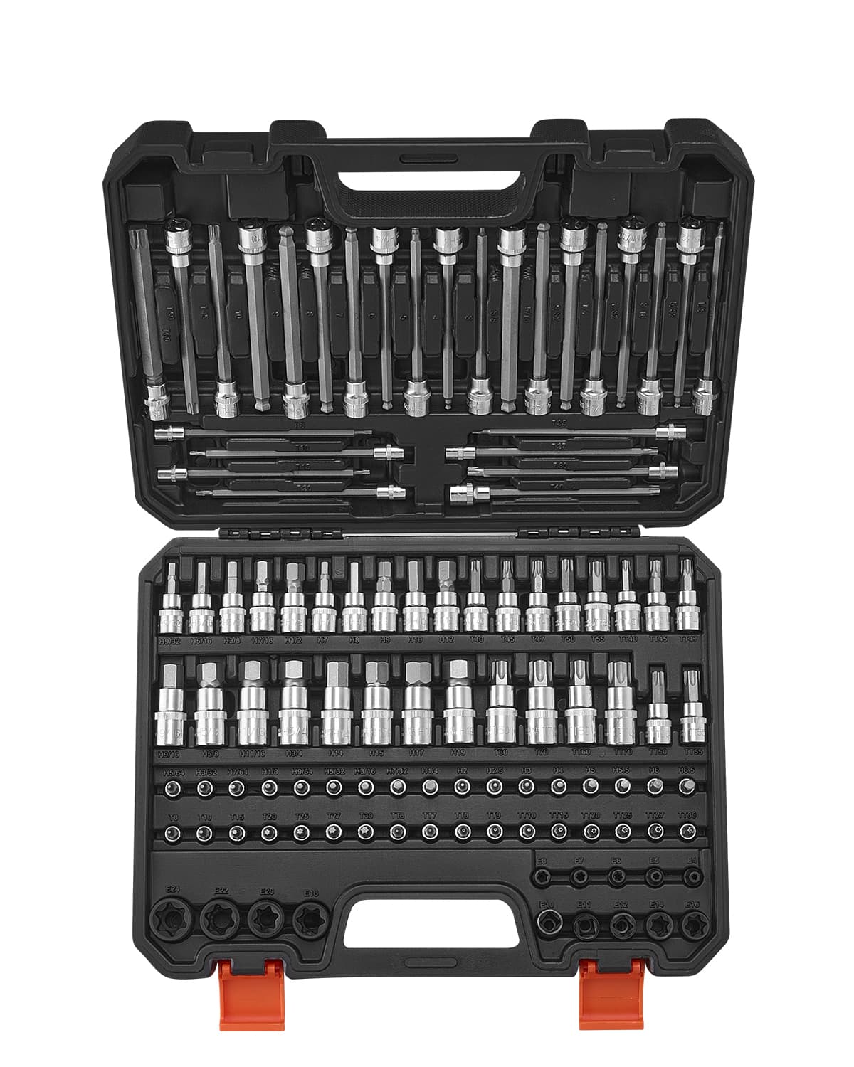 Vevor Bit Socket Set, 107-Piece SAE and Metric, Hex/Torx/External Torx ...