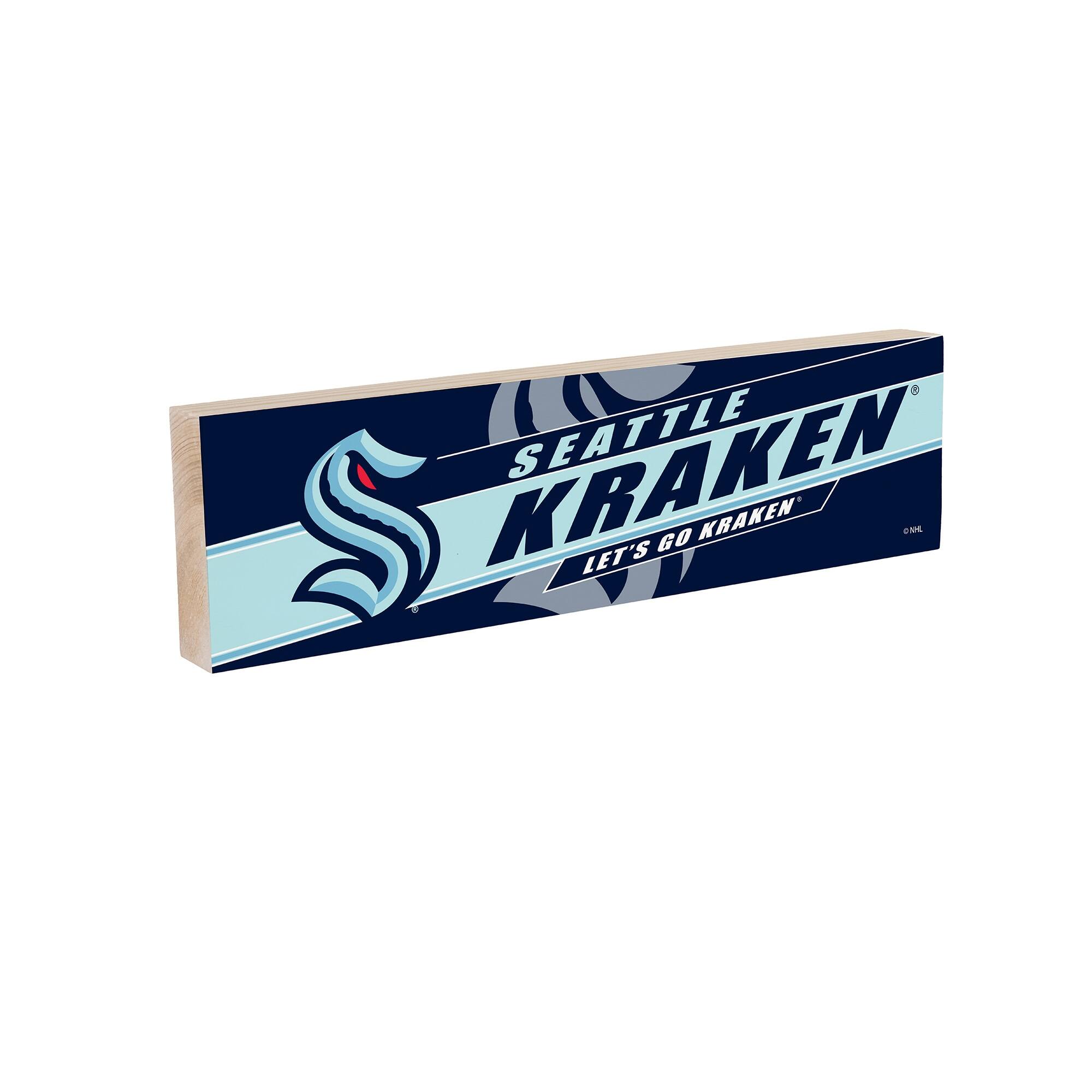 Evergreen Enterprises Seattle Kraken 5" x 18" Shadow Logo Wood Mantle ...