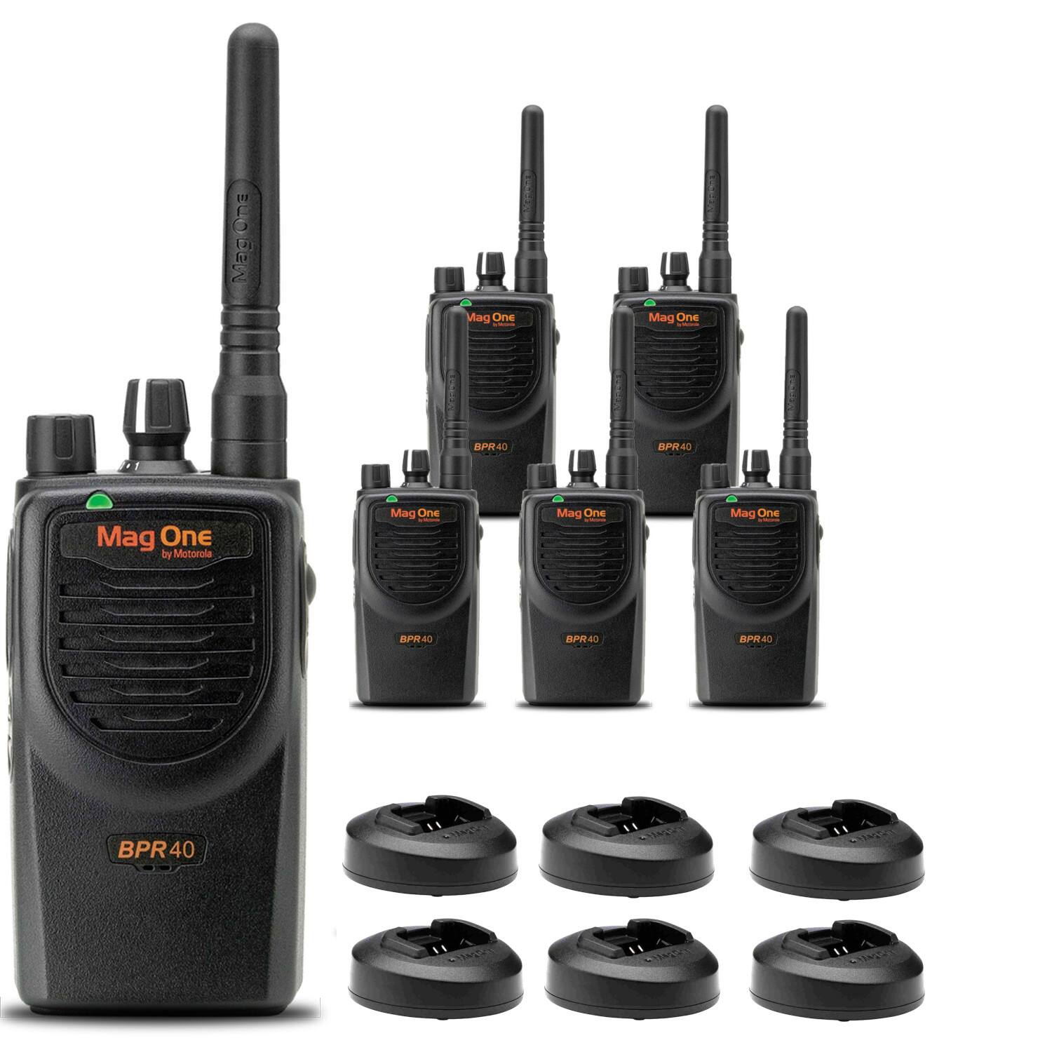 Motorola Solutions 6 x Motorola BPR40 Mag One Series 4W 8 Channel UHF ...