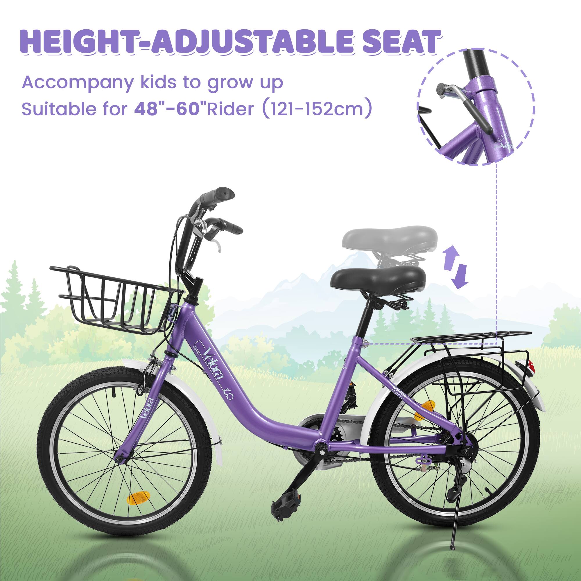 Aukfa 20 Inch Kids Bike for Boys & Girls Coaster & V Brake, 1 Speed ...