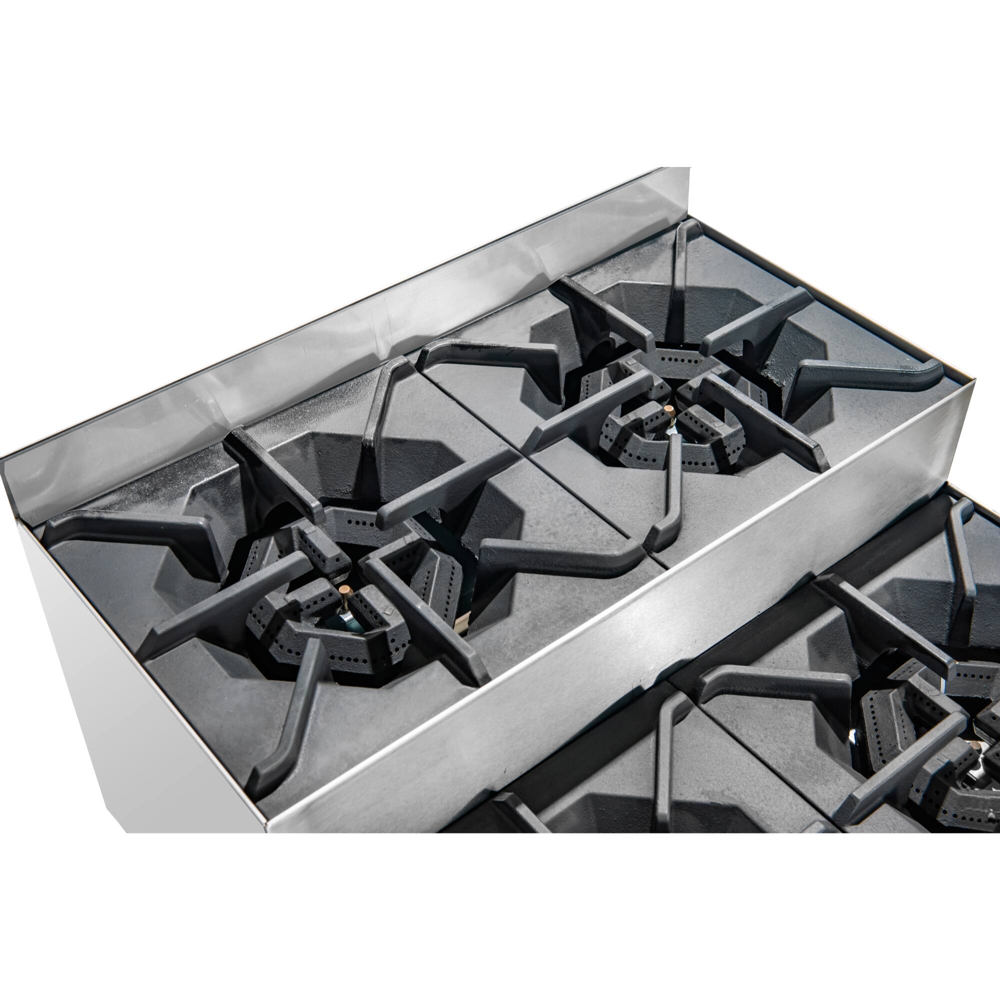 Koolmore 24 in. Commercial Four Burner Step Up Range, 104000 BTU in ...