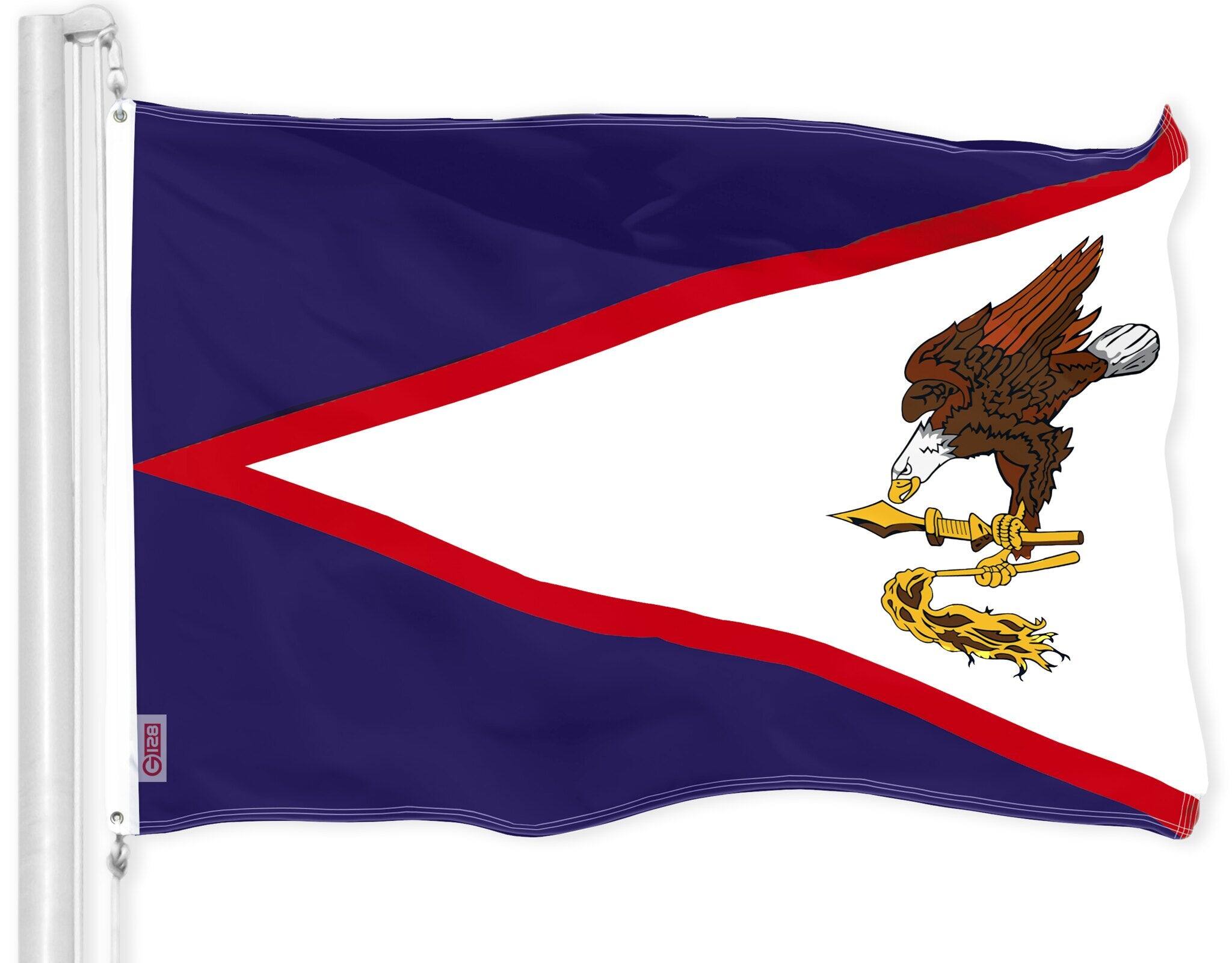 G128 American Samoa Flag 3 x 5 ft 300D Polyester Brass Grommets ...
