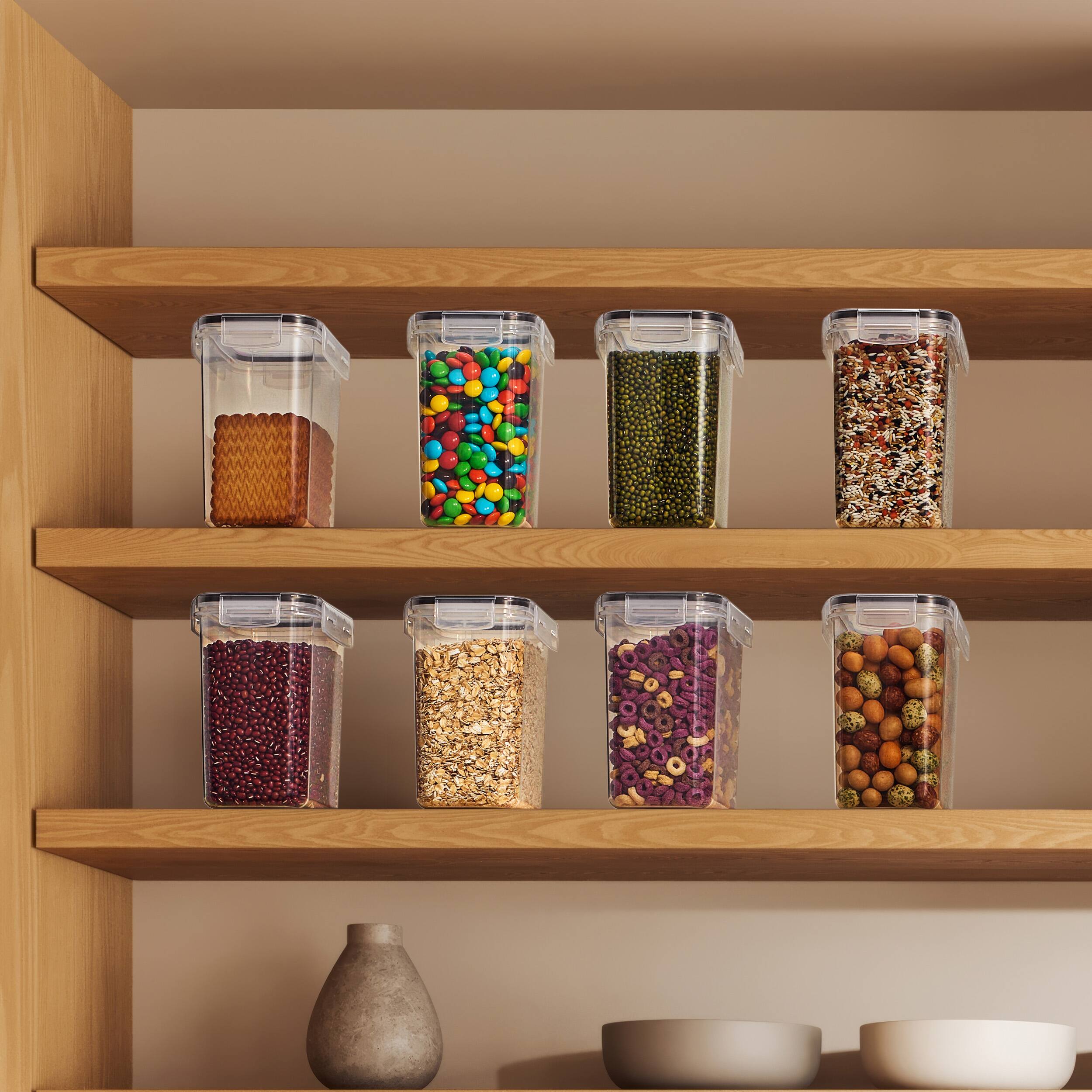 Sorbus 8 Pack (1.6L/54.10 Oz) Airtight Food Storage Containers with ...