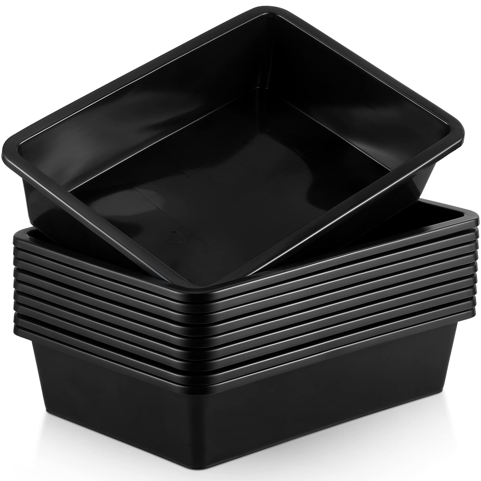 Dapper Styles Flat Storage Tray Organizer Bin Letter Size Paper Trays ...